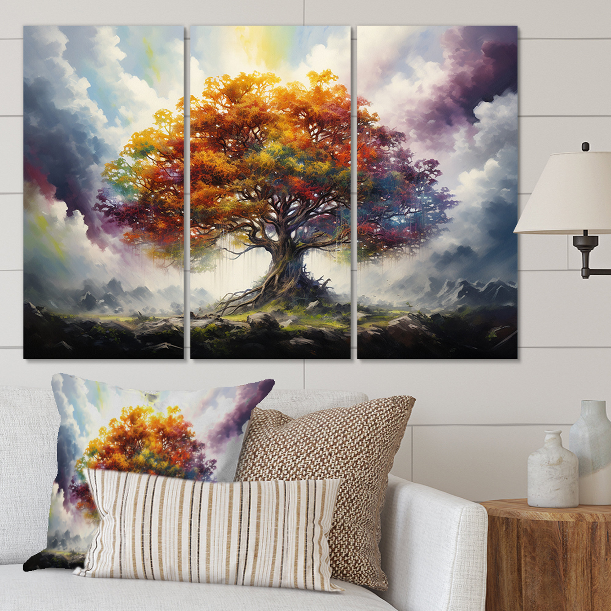 Design Art Tree Of Life All Seasons II - Landscape Trees Canvas Art ...