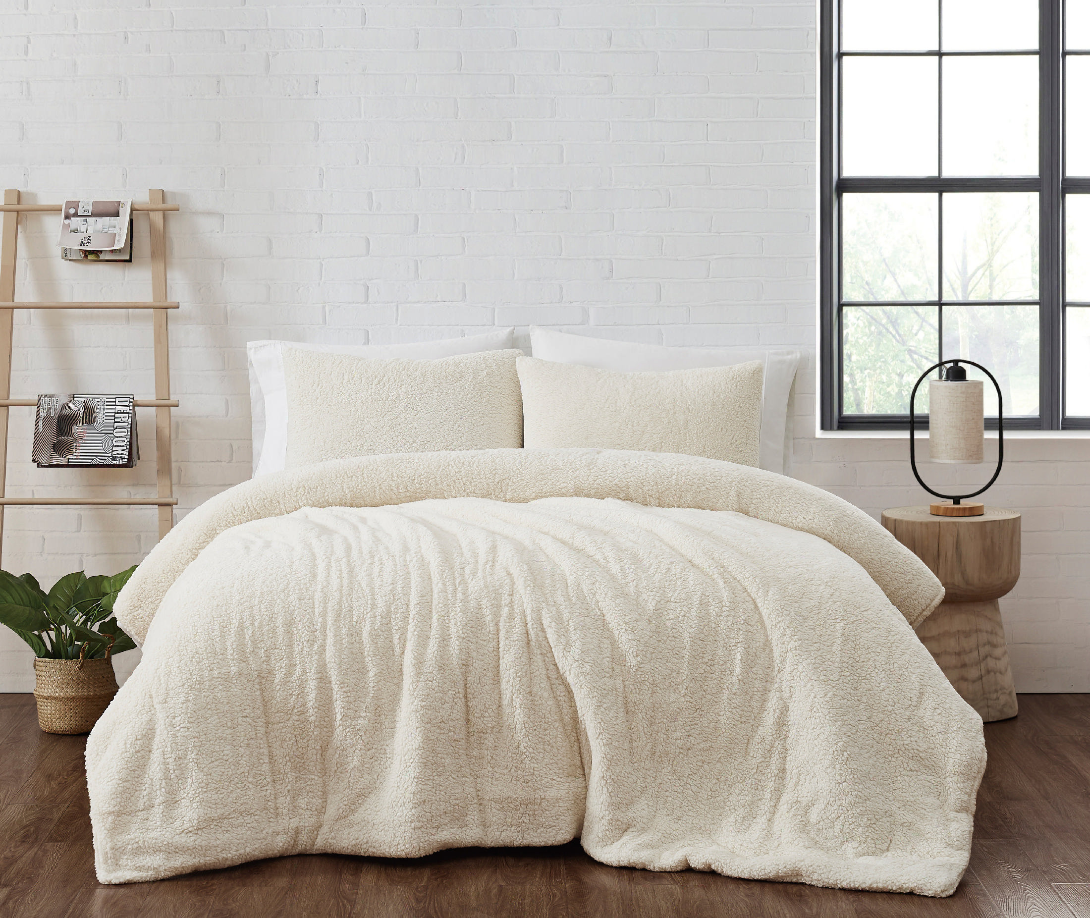 Brooklyn Loom Brooklyn Loom Marshmallow Sherpa Sherpa Comforter Set ...