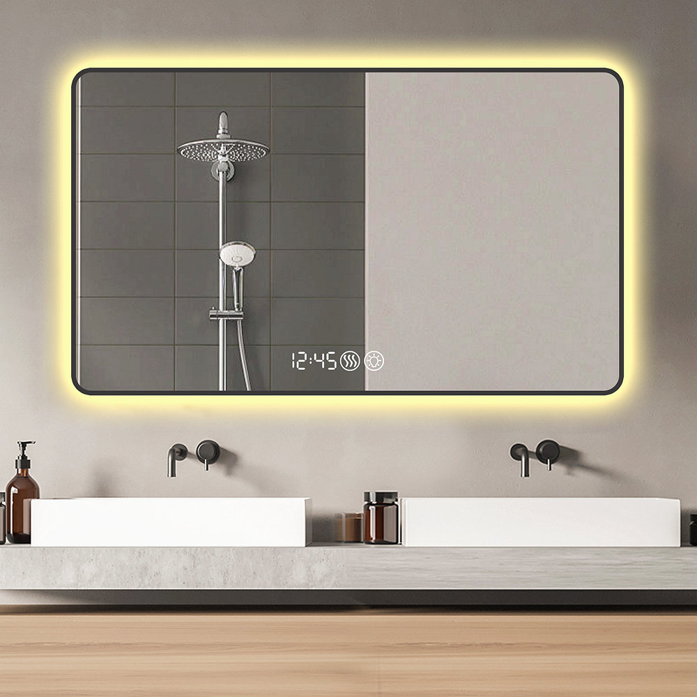 Brayden Studio® 48X32 Frame Wall Mirror With Rounded Corners Vanity ...