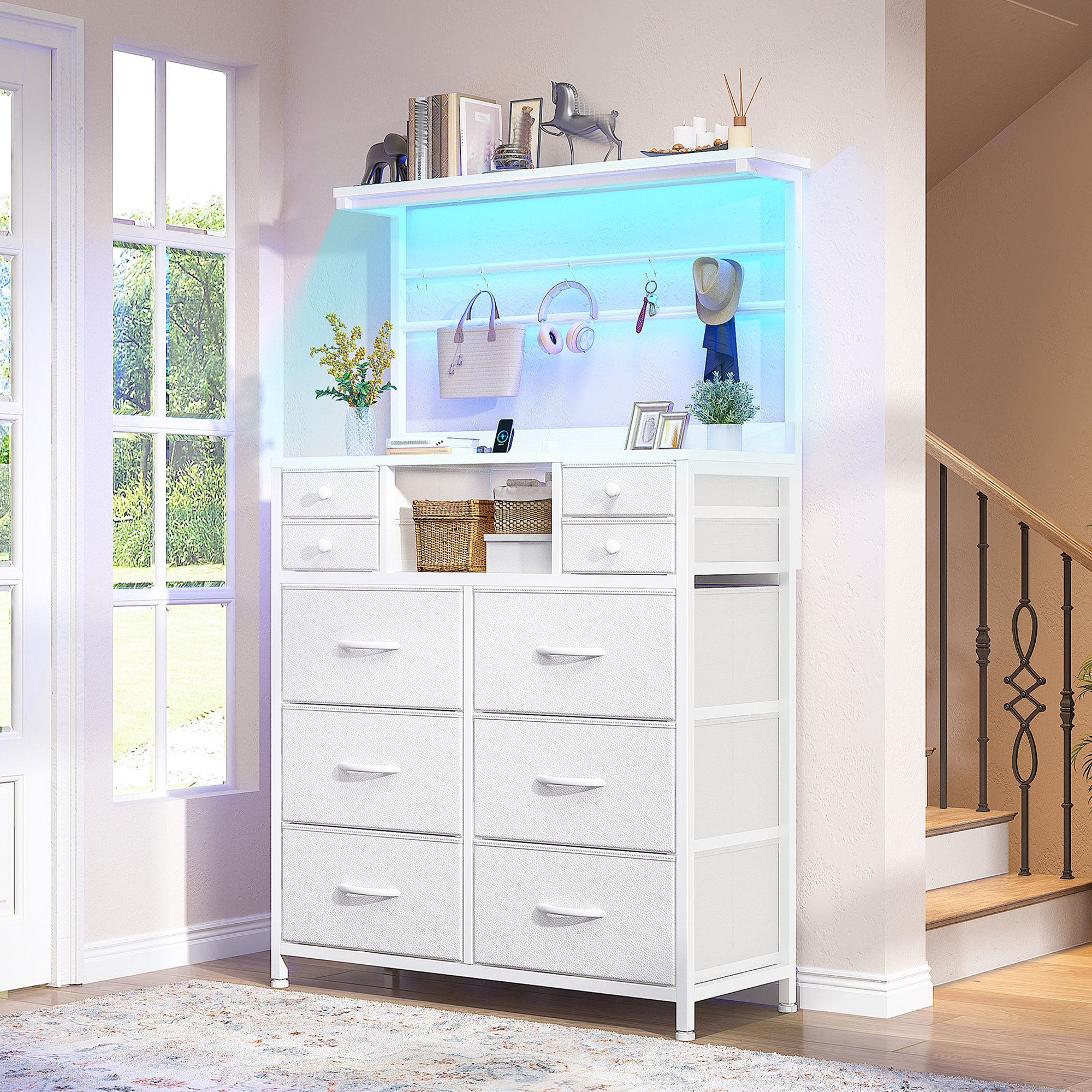 Wrought Studio™ 63" H Tall Dresser For Bedroom With 10 Drawers ...