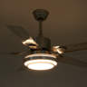 Orren Ellis Tavin 5 - Blade LED Stainless Steel Ceiling Fan with Remote ...