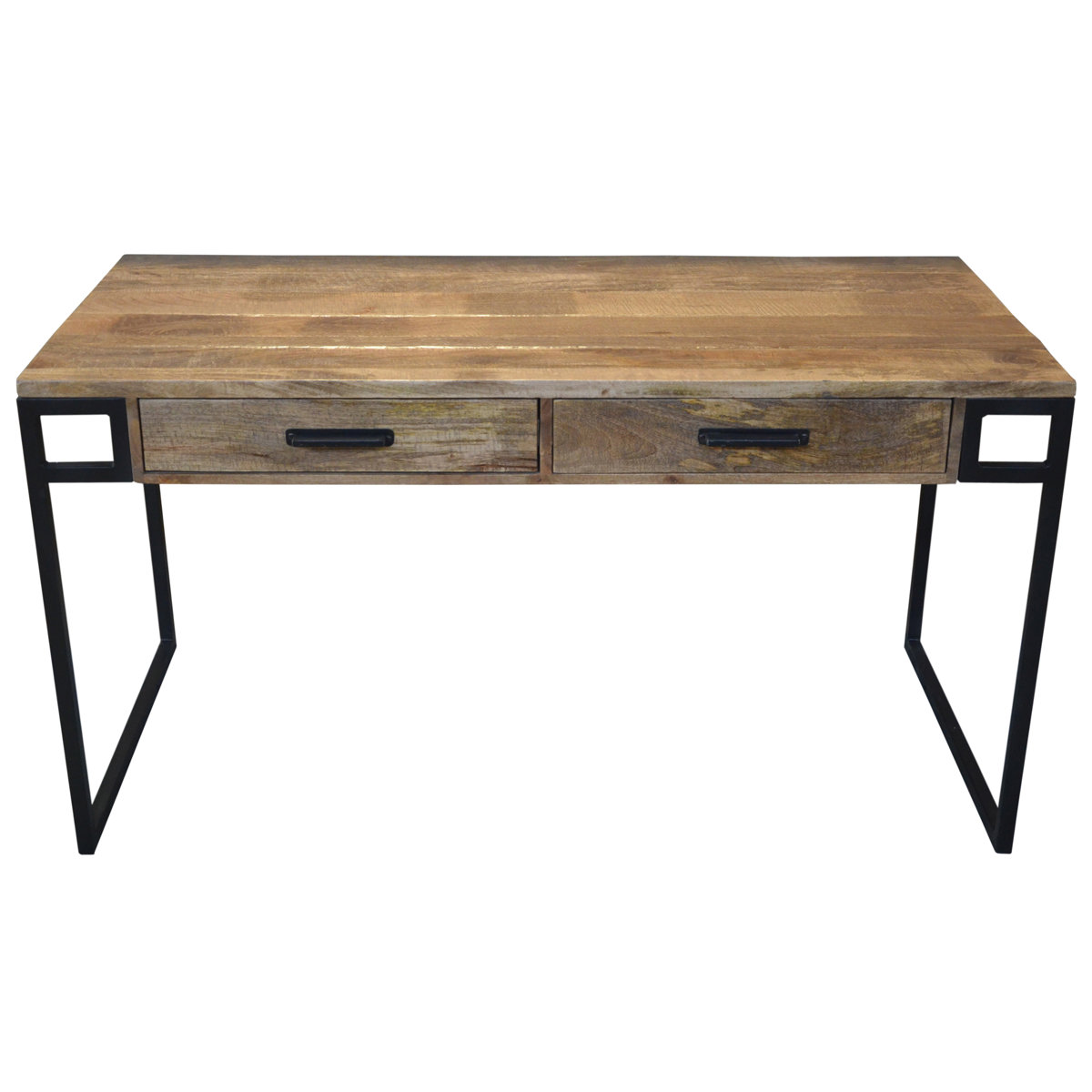 17 Stories Gelston 2-drawer Writing Desk In Modern Natural On Solid ...