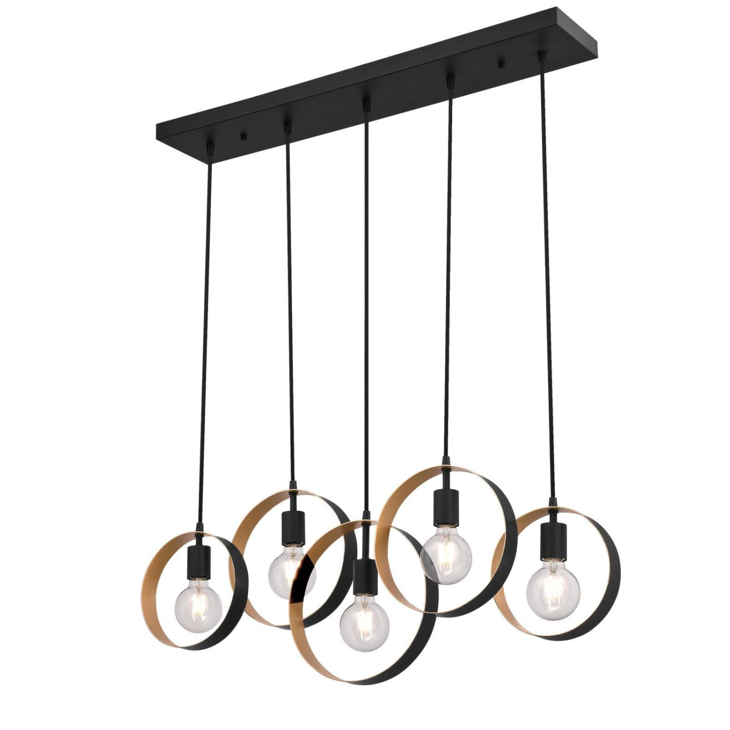 Brayden Studio Luminaire suspendu linéaire à 5 lumières pour ilot de ...