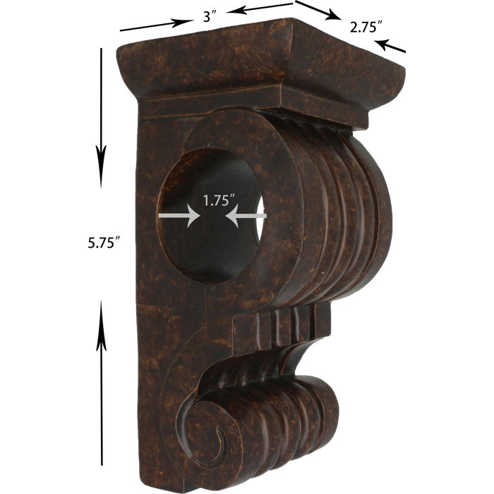 Charlton Home® Burhan Resin 3.16'' Overall Width Drapery Sconce | Wayfair