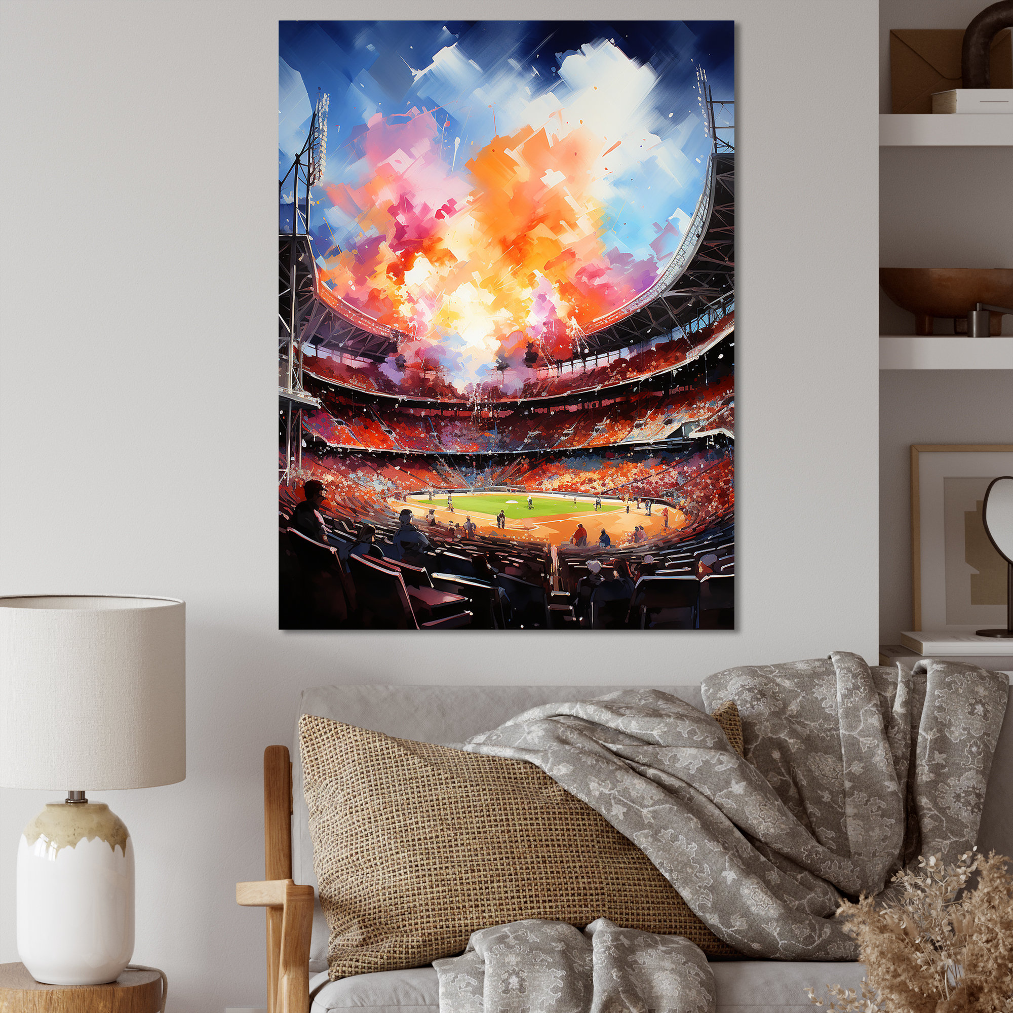 Red Barrel Studio® Sport Stadium In Spotlight II - Cityscapes Wall Art ...