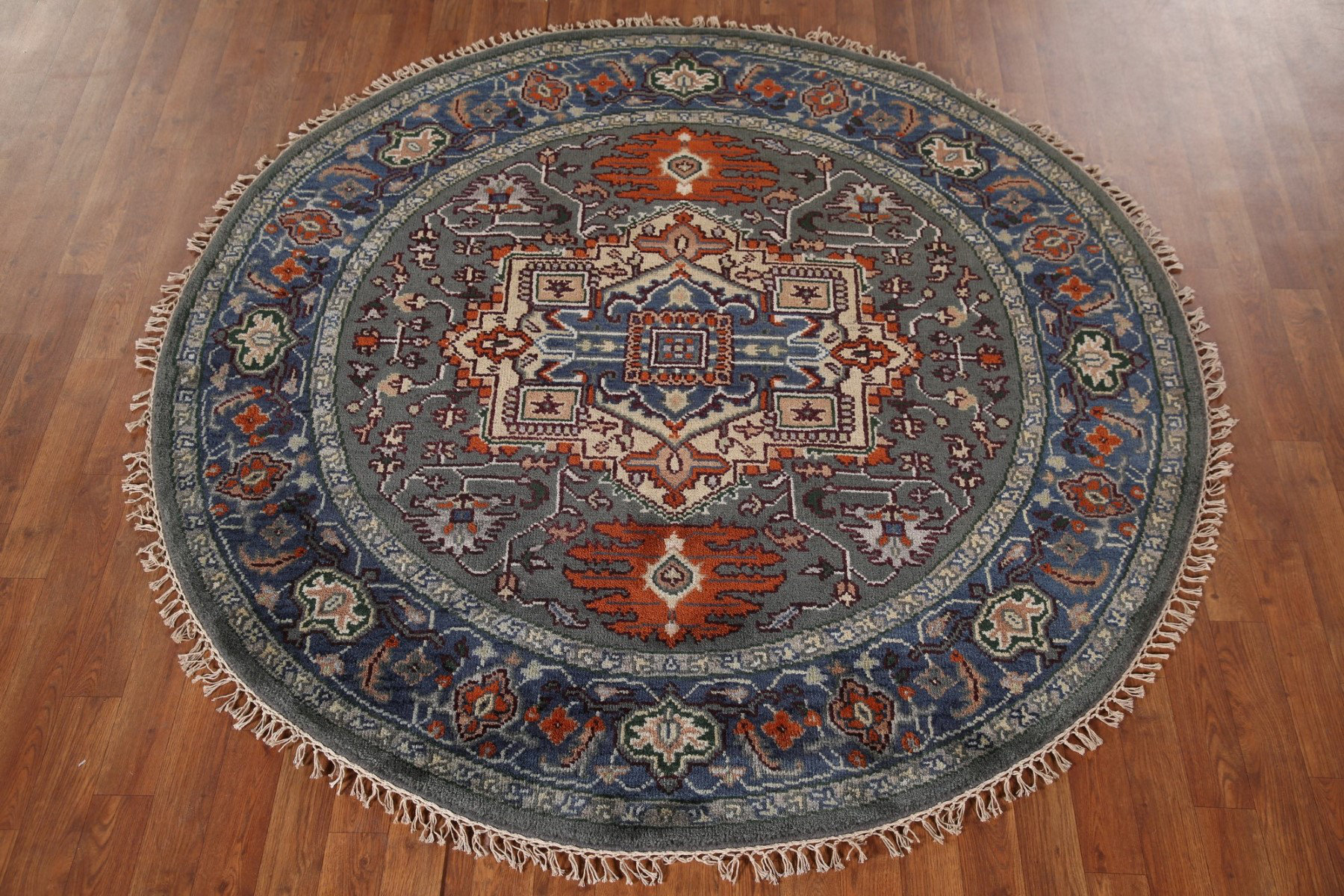 Bloomsbury Market Geometric Traditional Round Area Rug 6x6 | Wayfair
