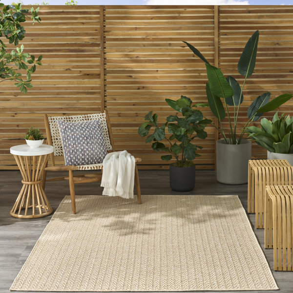 Gracie Oaks Cantara Cream Outdoor Rug - Wayfair Canada