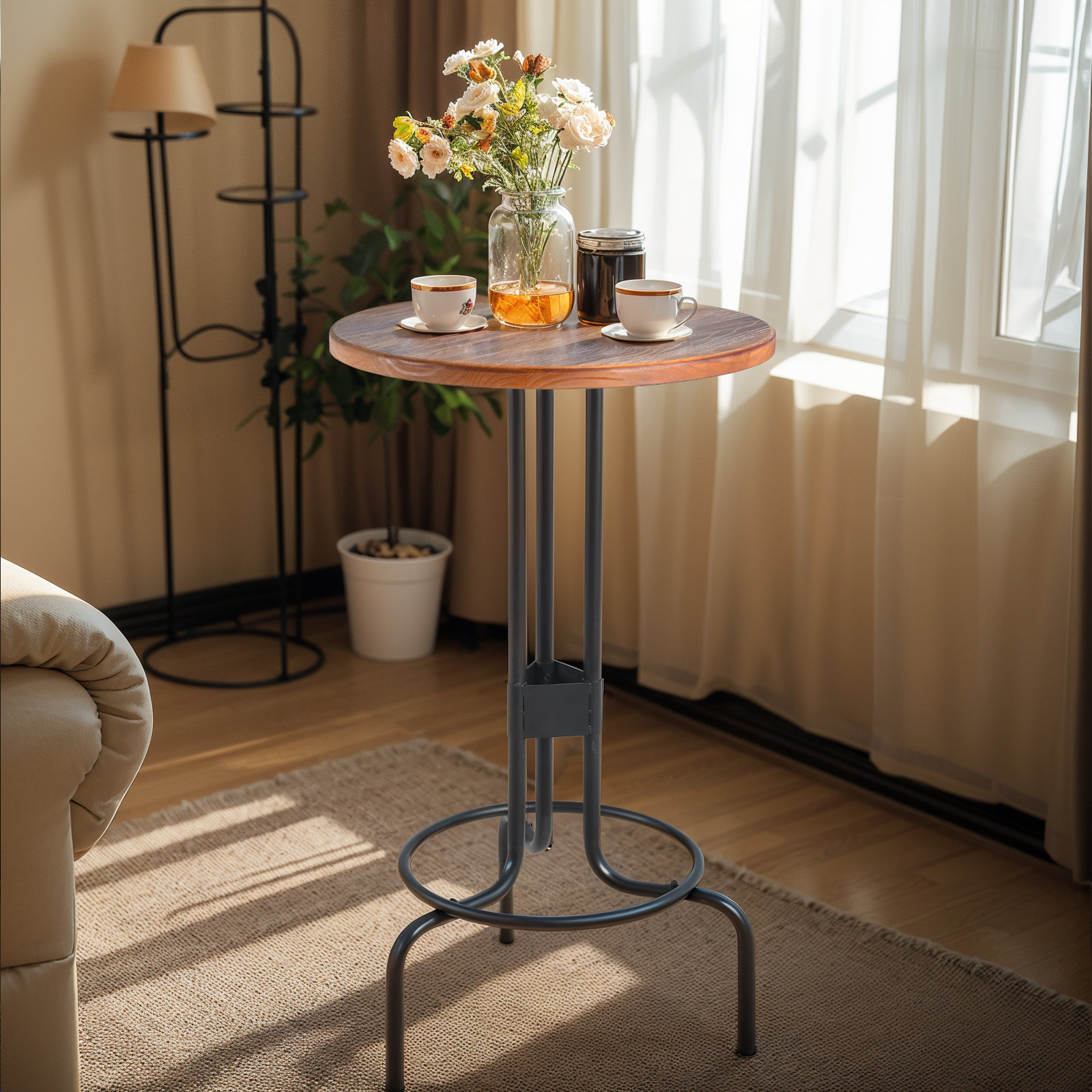 Small Pub Tables Bar Height Bistro Pub Table Round Bar Height Cocktail ...