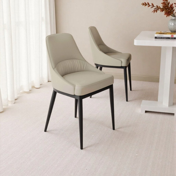 Corrigan Studio® Set of 2 Modern Armless Dining Chairs - Upholstered ...