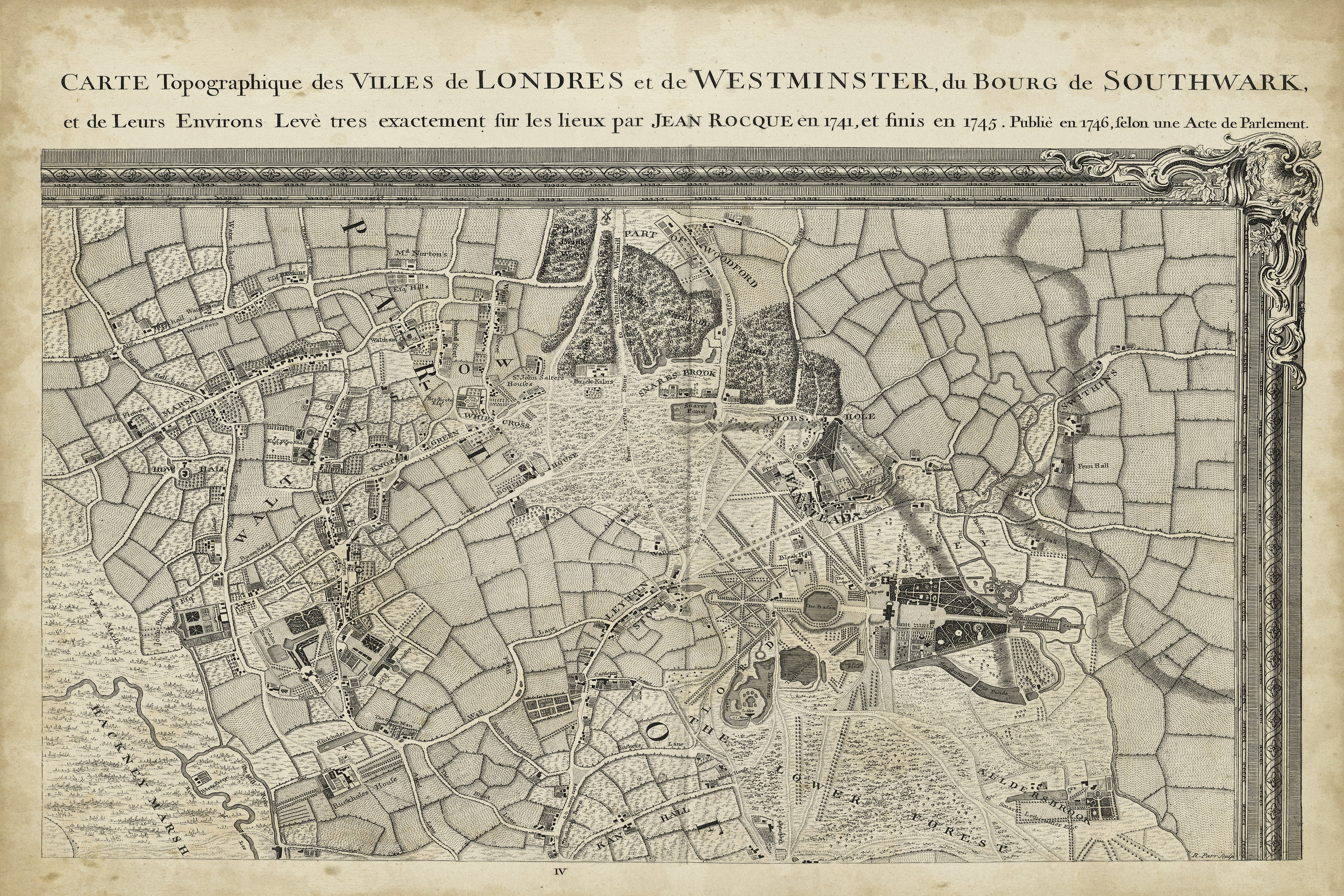 Longshore Tides Map of London Grid IV - Wrapped Canvas Art Prints ...