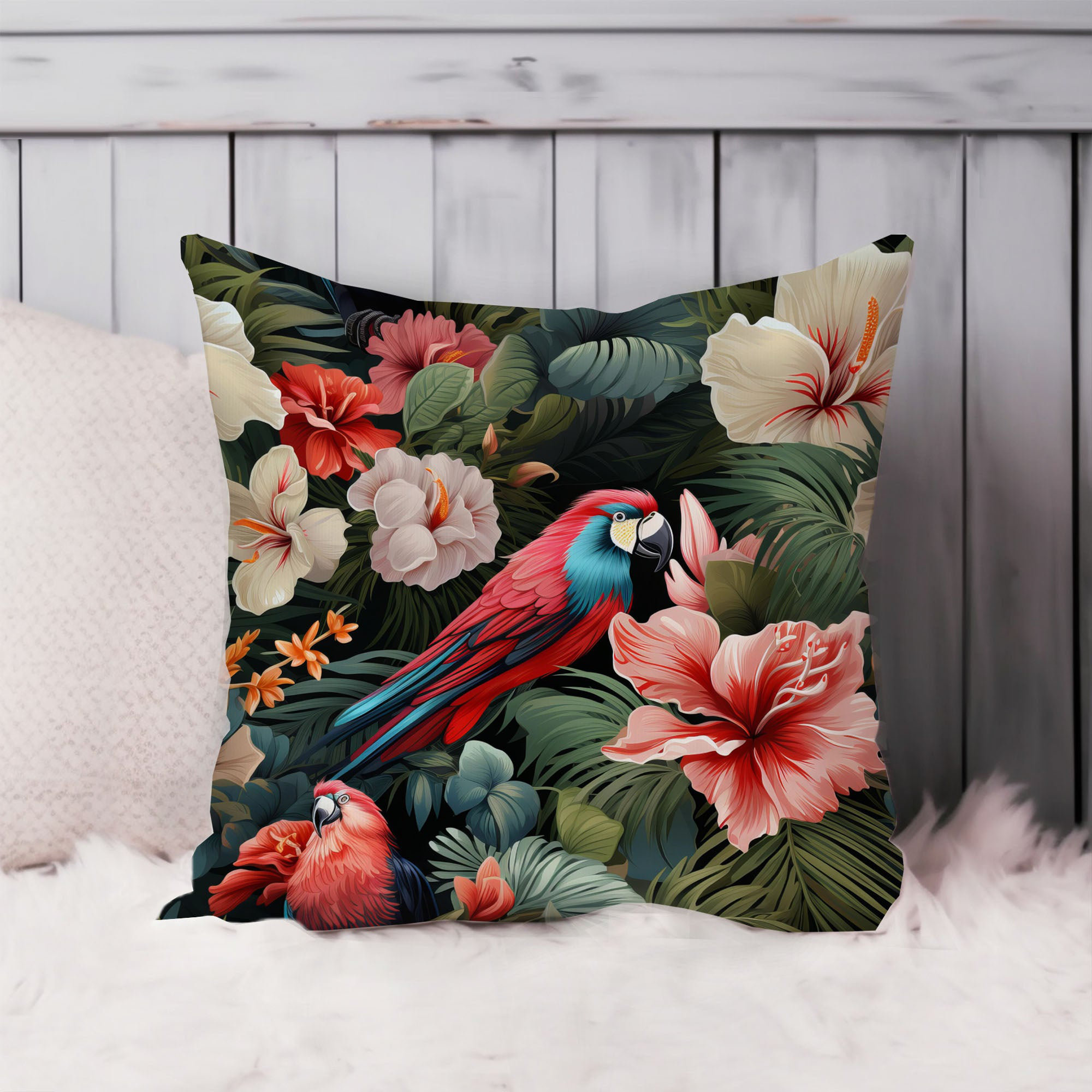 Ethan Taylor Floral Parrot & Hibiscus Tropical | Wayfair