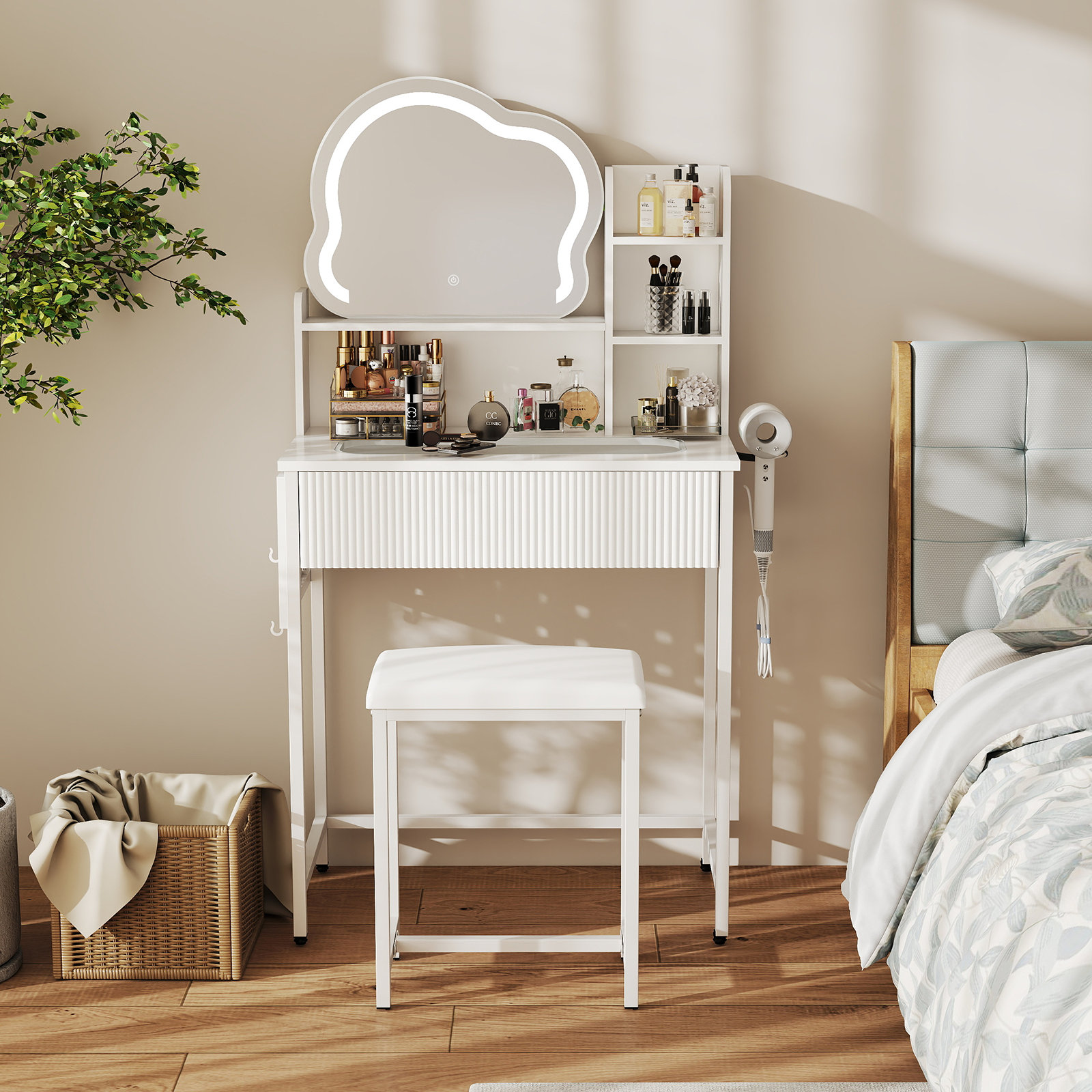 makeup vanity desk small