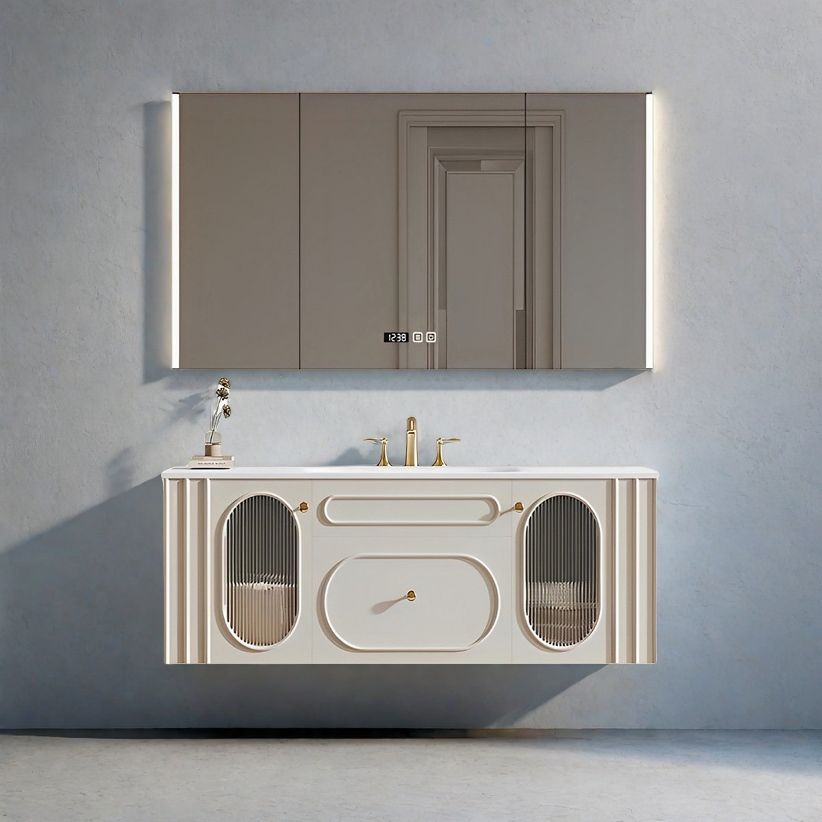 Backop French cream-style smart bathroom cabinet | Wayfair