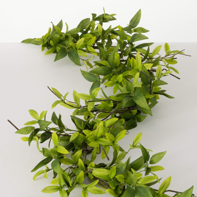 Primrue Artificial Ruscus & Twig Garland 62"L; Green | Wayfair