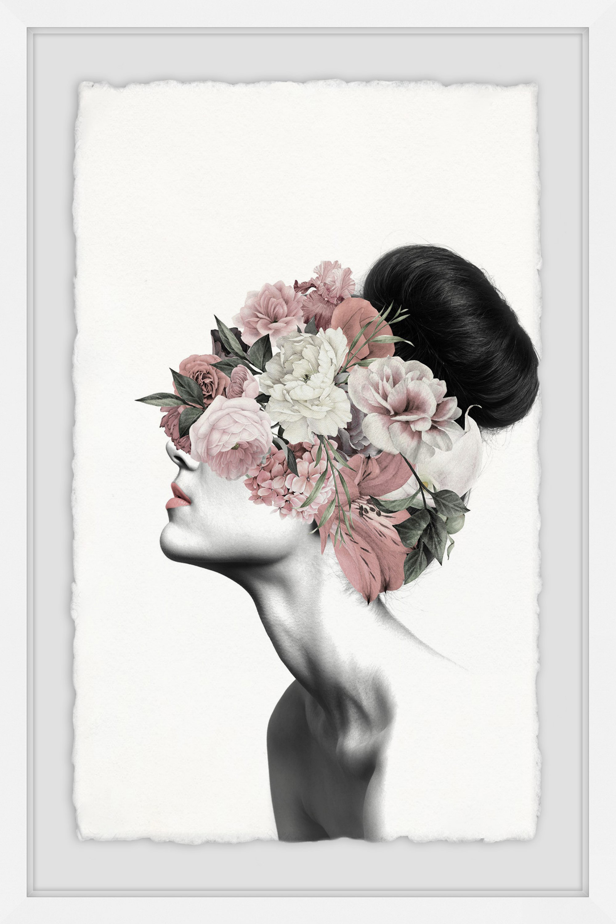 Wrought Studio " Flower Hair Bun " on Paper | Wayfair
