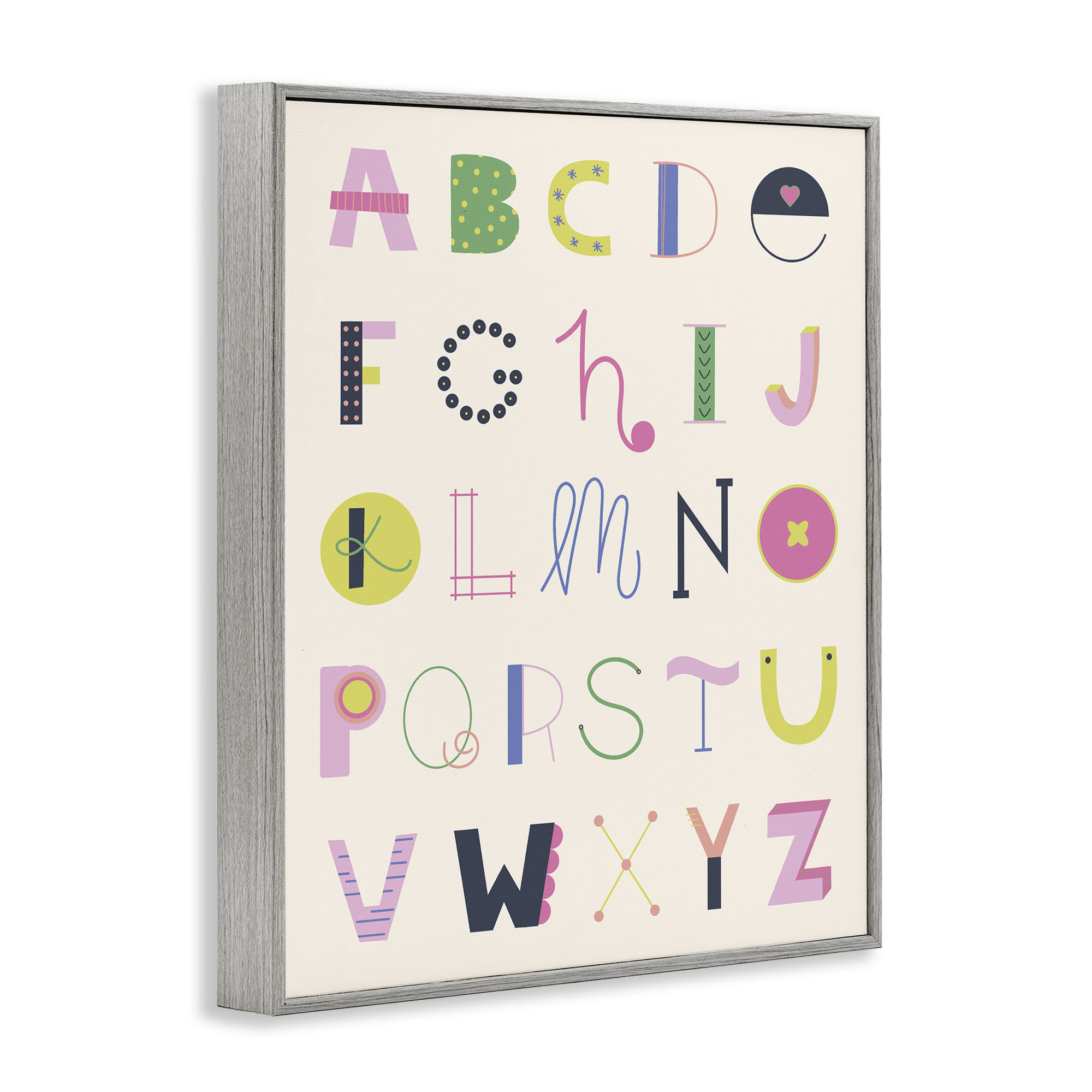 Dakota Fields Eclectic Alphabet Letters Framed Giclee, design by ...