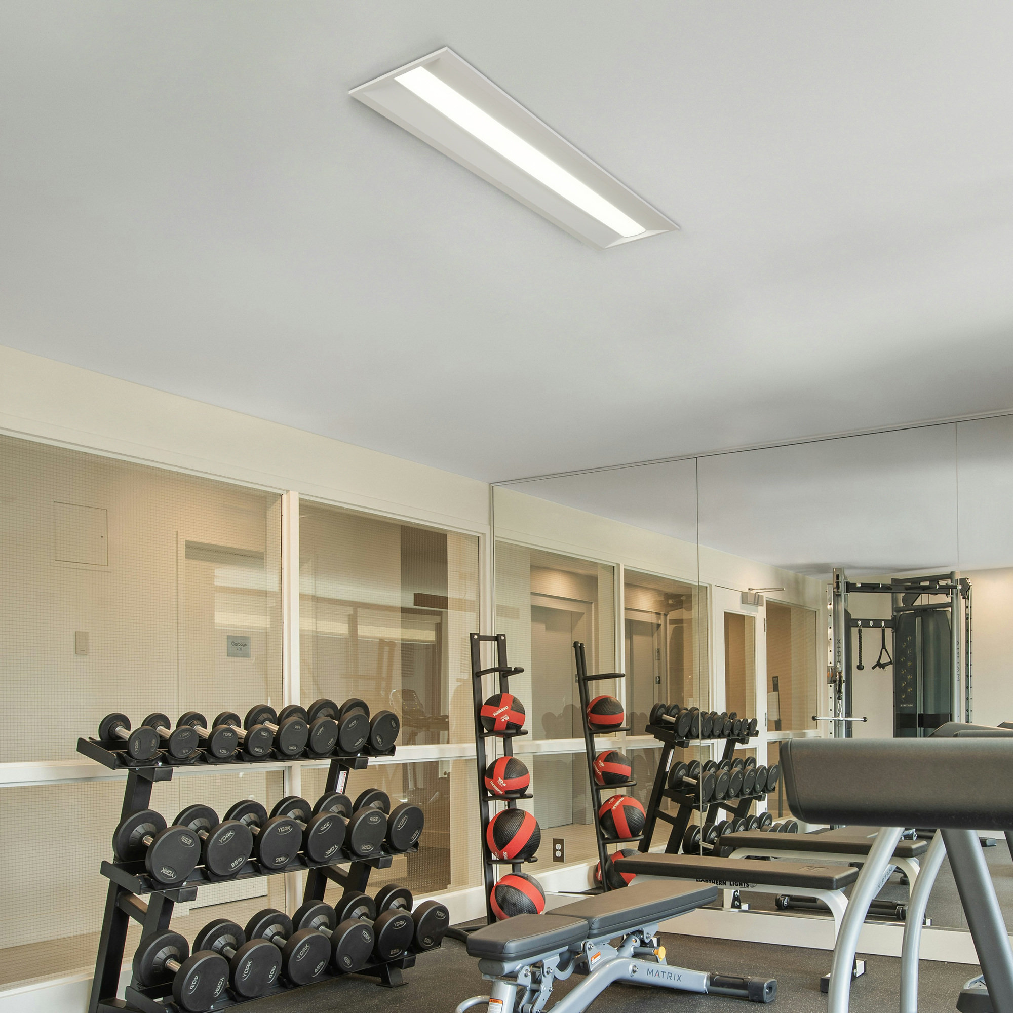 LNC Home 4ft, Dimmable Rectangle Troffer Ceiling Light, Adjustable ...