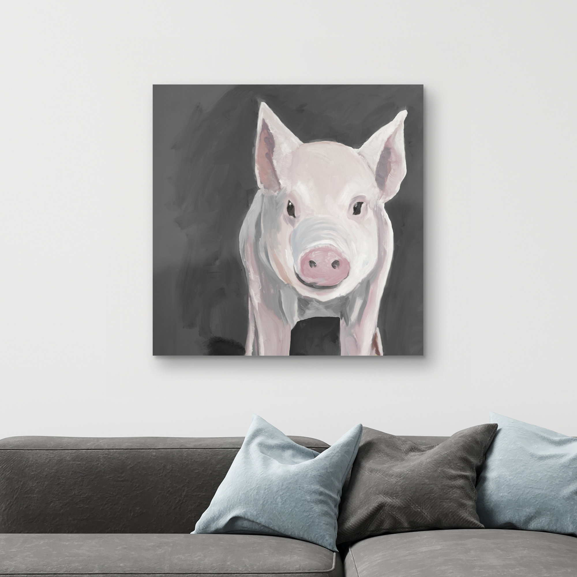 Begin Edition International Inc. Little piglet - 32"x32" art on canvas ...