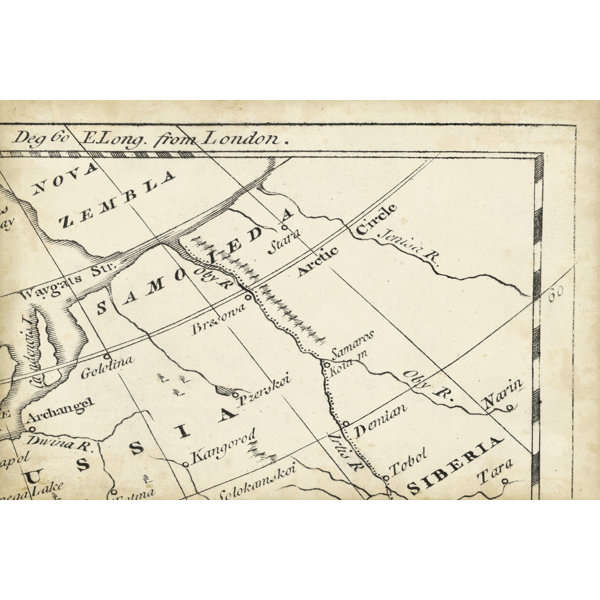 Longshore Tides Map Of Europe Grid III by T. Jeffreys - Wrapped Canvas ...