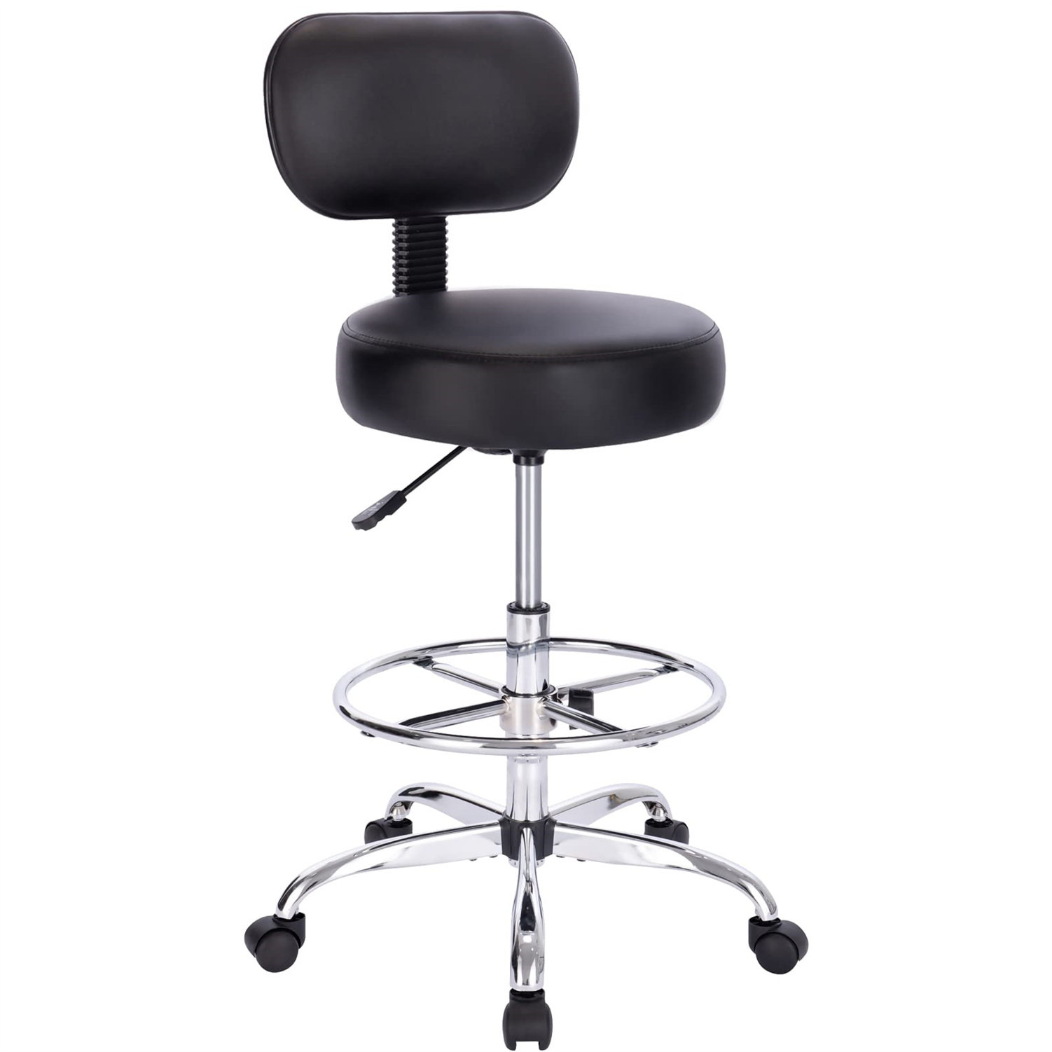 Brayden Studio® Adjustable Height Drafting Chair With Back Cushion ...