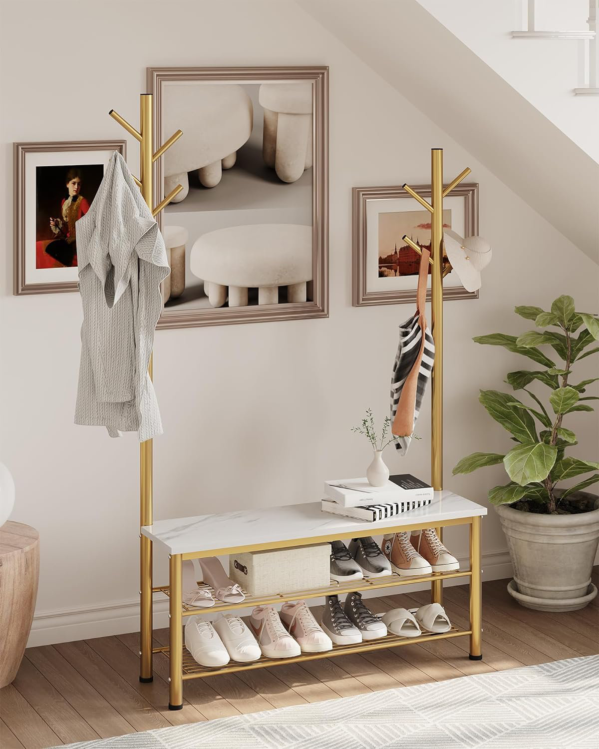 Hokku Designs Markella Metal Freestanding 9 - Hook Coat Rack - Wayfair ...