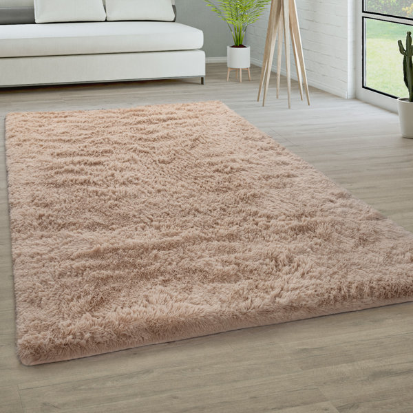 Etta Avenue Bruce Solid Colour Hand Woven Hand Tufted Beige Area Rug ...