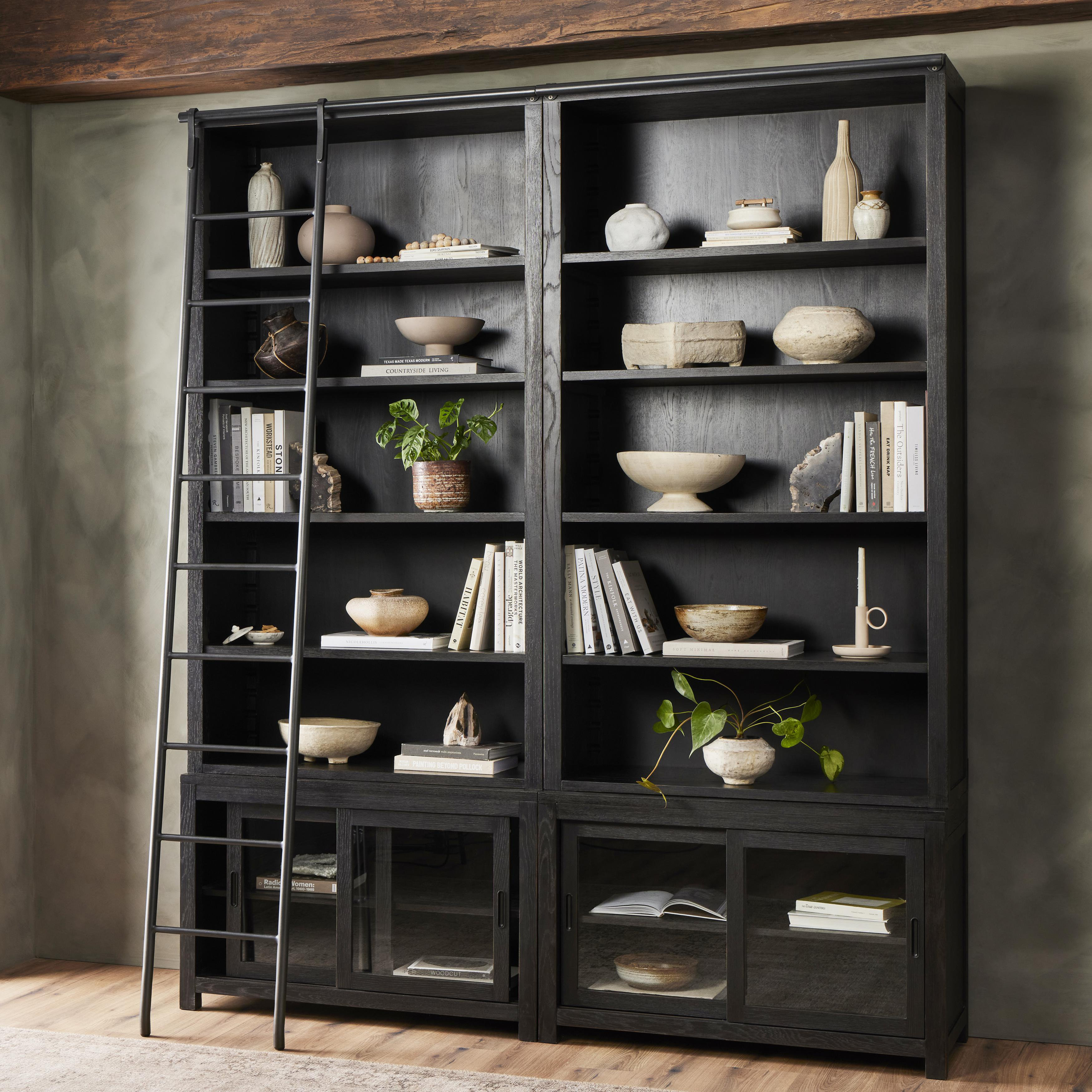 Gracie Oaks Zarinah 102" H x 84" W Solid Wood Standard Bookcase | Wayfair