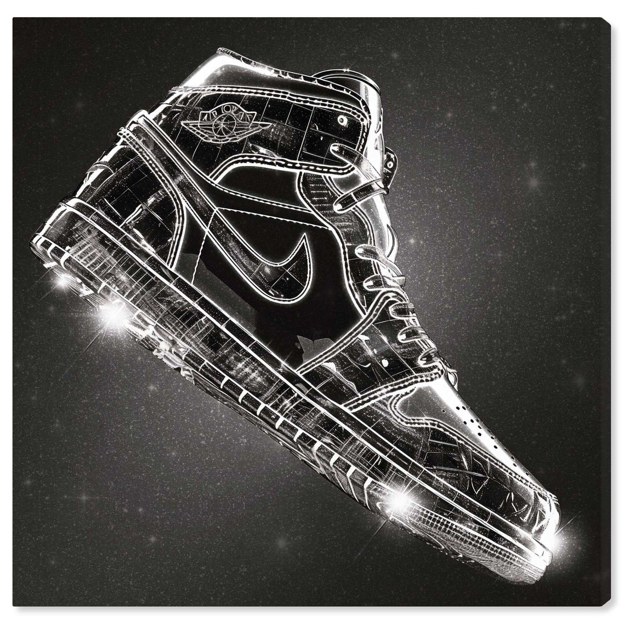 Art Remedy Gleaming in the Dark Sneaker Canvas Sneaker Head Prints by ...