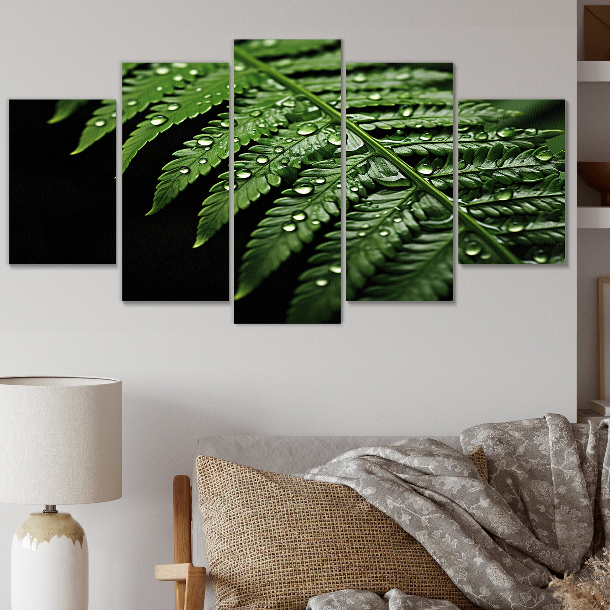 Bay Isle Home™ Ferns Serene Resilience - Floral Wall Decor - 5 Panels ...