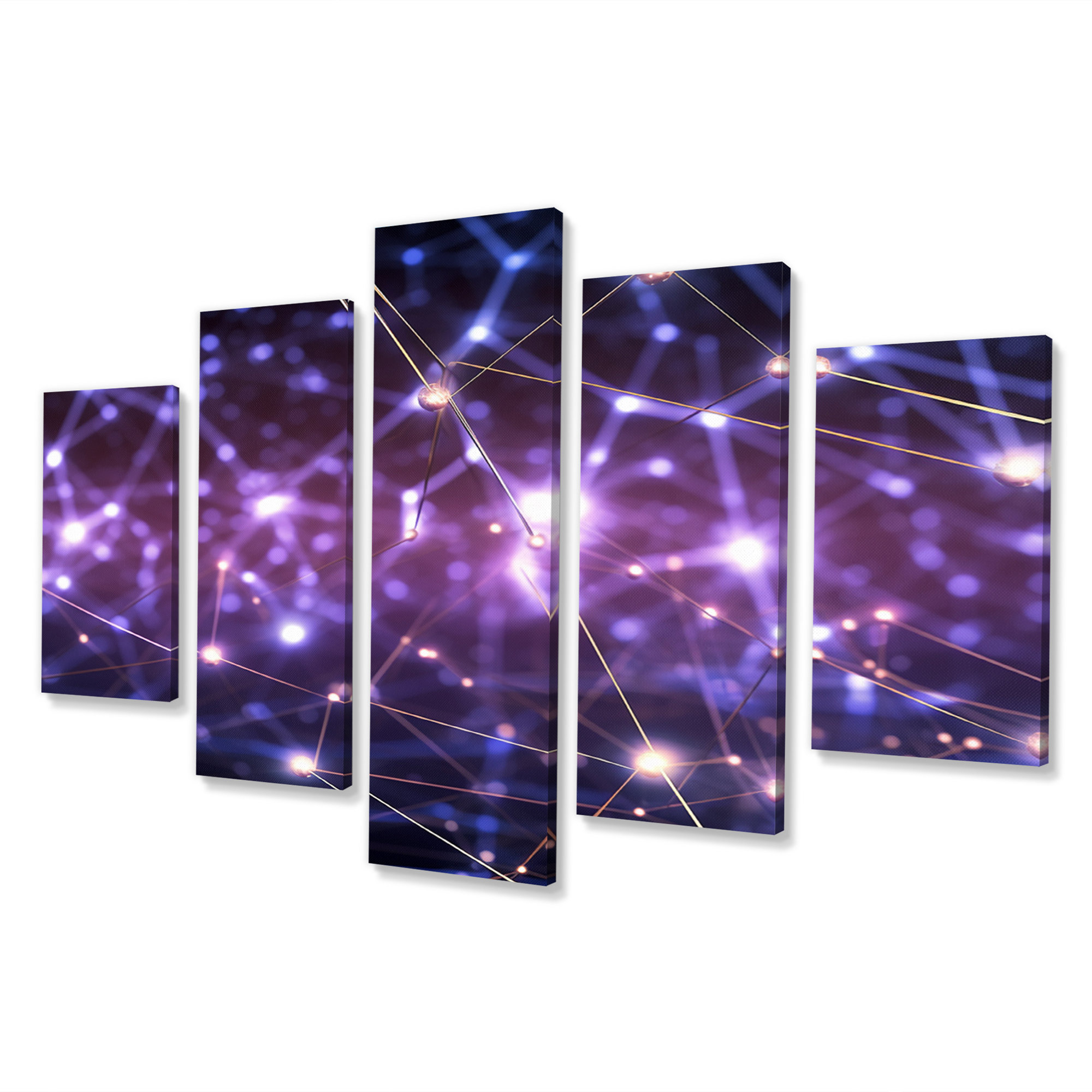 Design Art Abstract Light Infinity Matrix - Fractals Wall Decor - 5 ...