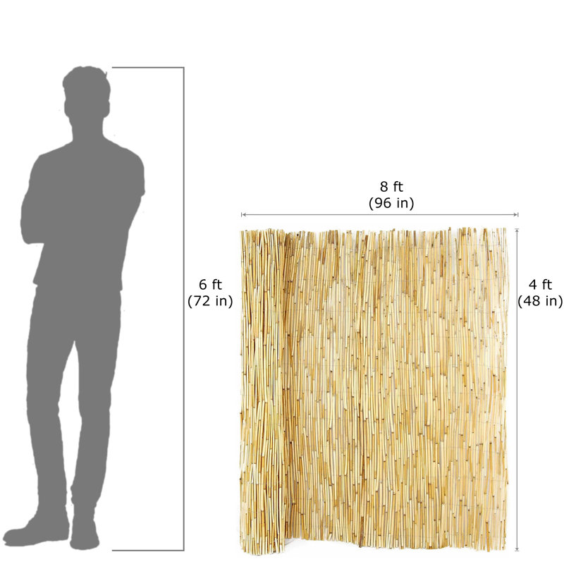 Backyard X-Scapes Natural Reed Fence Decorative Garden Fencing Divider ...