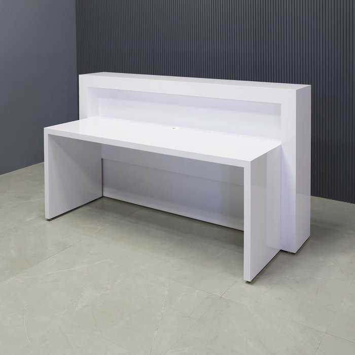 Hokku Designs Damayanti Rectangular Laminate Reception Desk | Wayfair