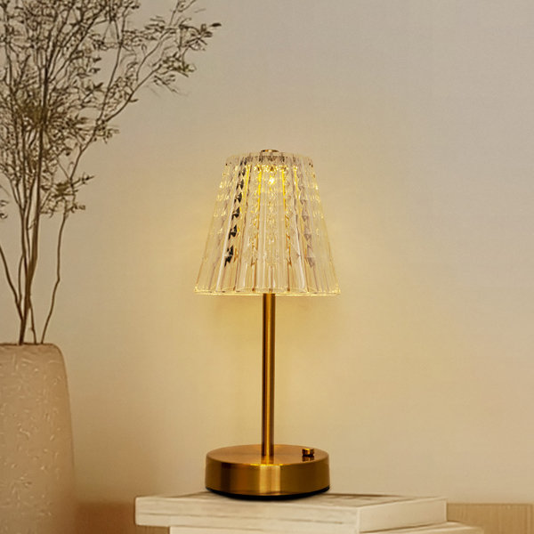 House of Hampton® 11.4'' Crystal Table Lamps Nightstand Bedside Lamp ...