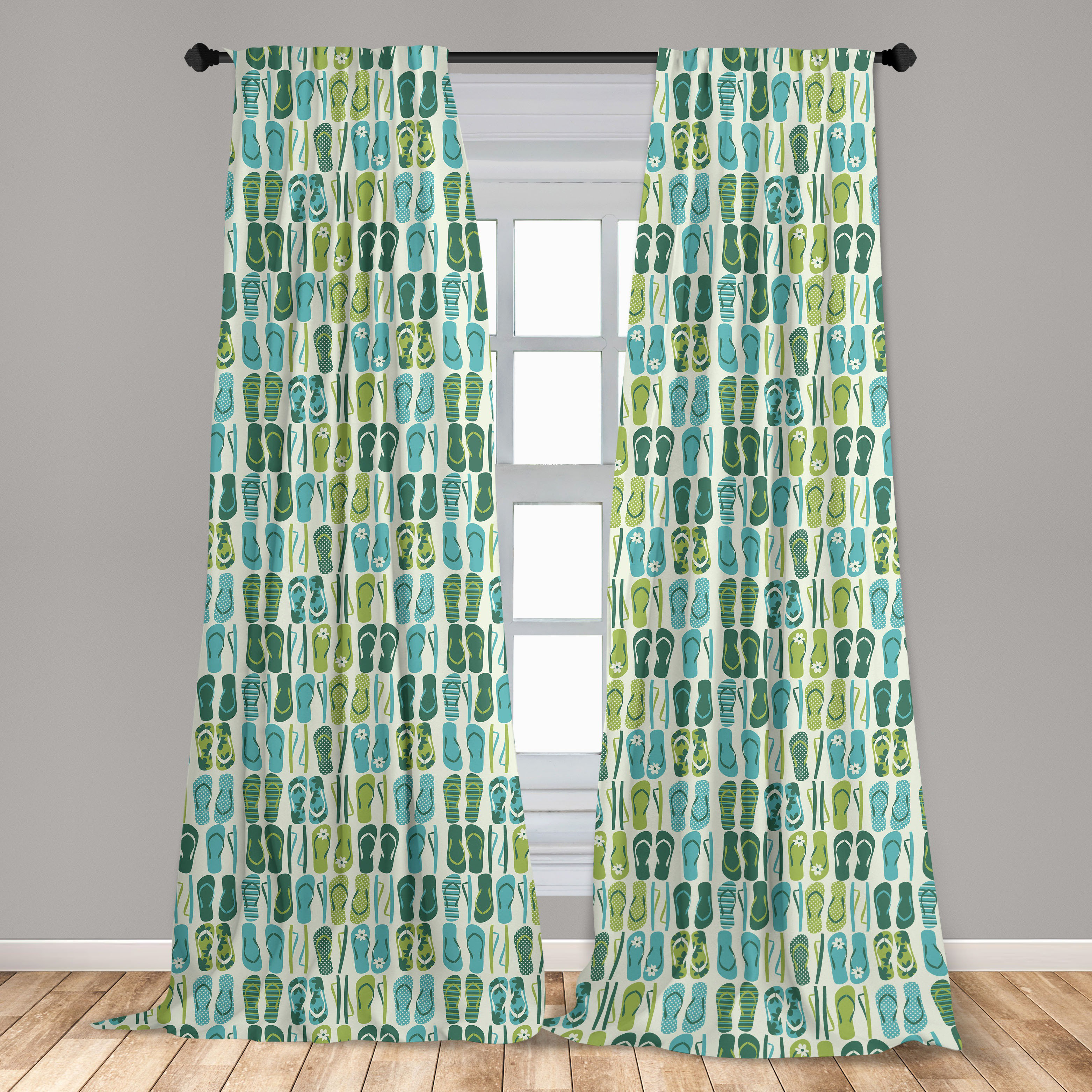 East Urban Home Flip Flop Semi-Sheer Rod Pocket Curtain Panels | Wayfair