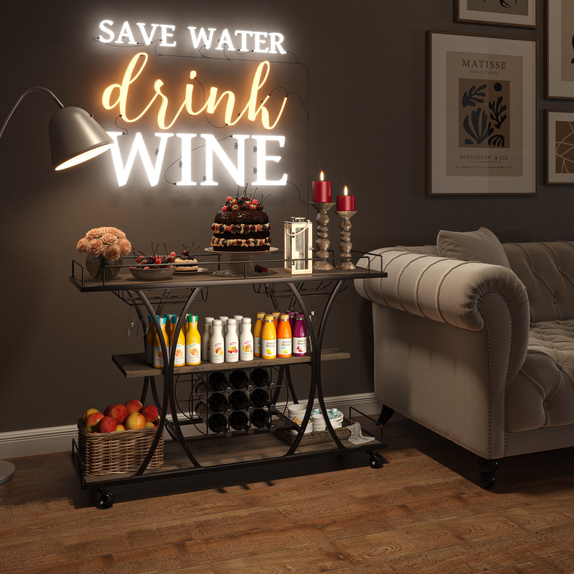 17 Stories 3-Layer Mobile Dining Car,Bar Cart. - Wayfair Canada