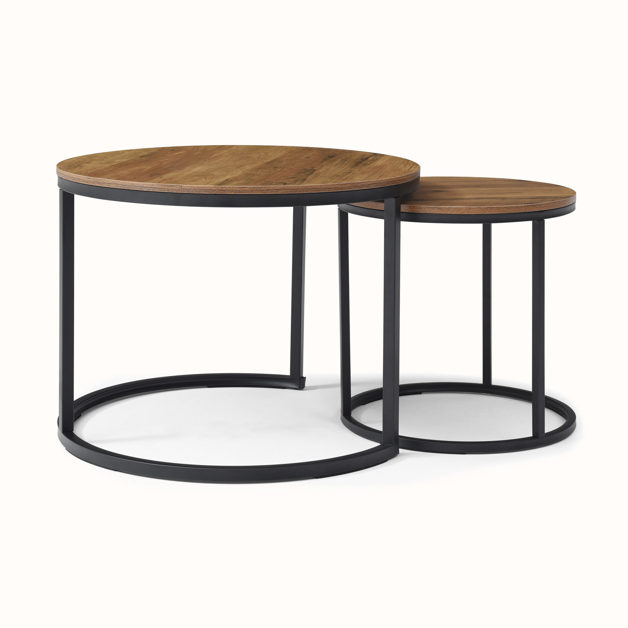 Latitude Run® Nesting Round Coffee Table,Metal Frame | Wayfair