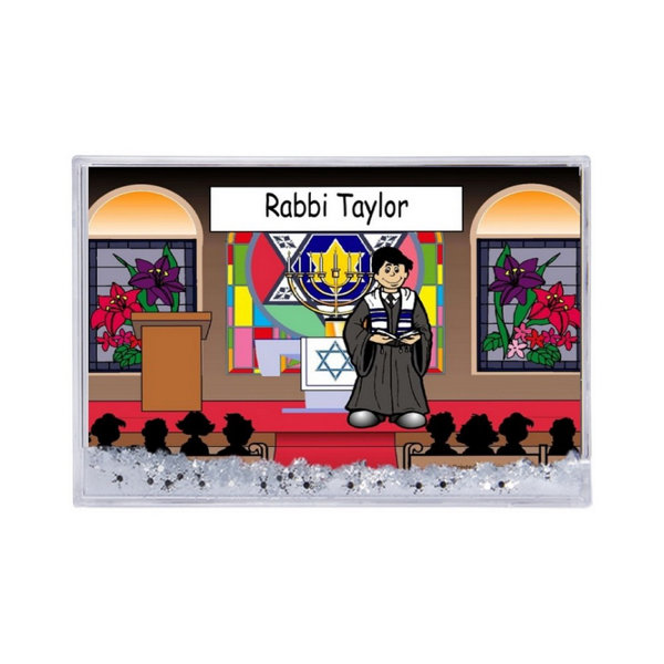 Printed Perfection Personalized Rabbi Male MINI Snow Globe Frame Gift ...