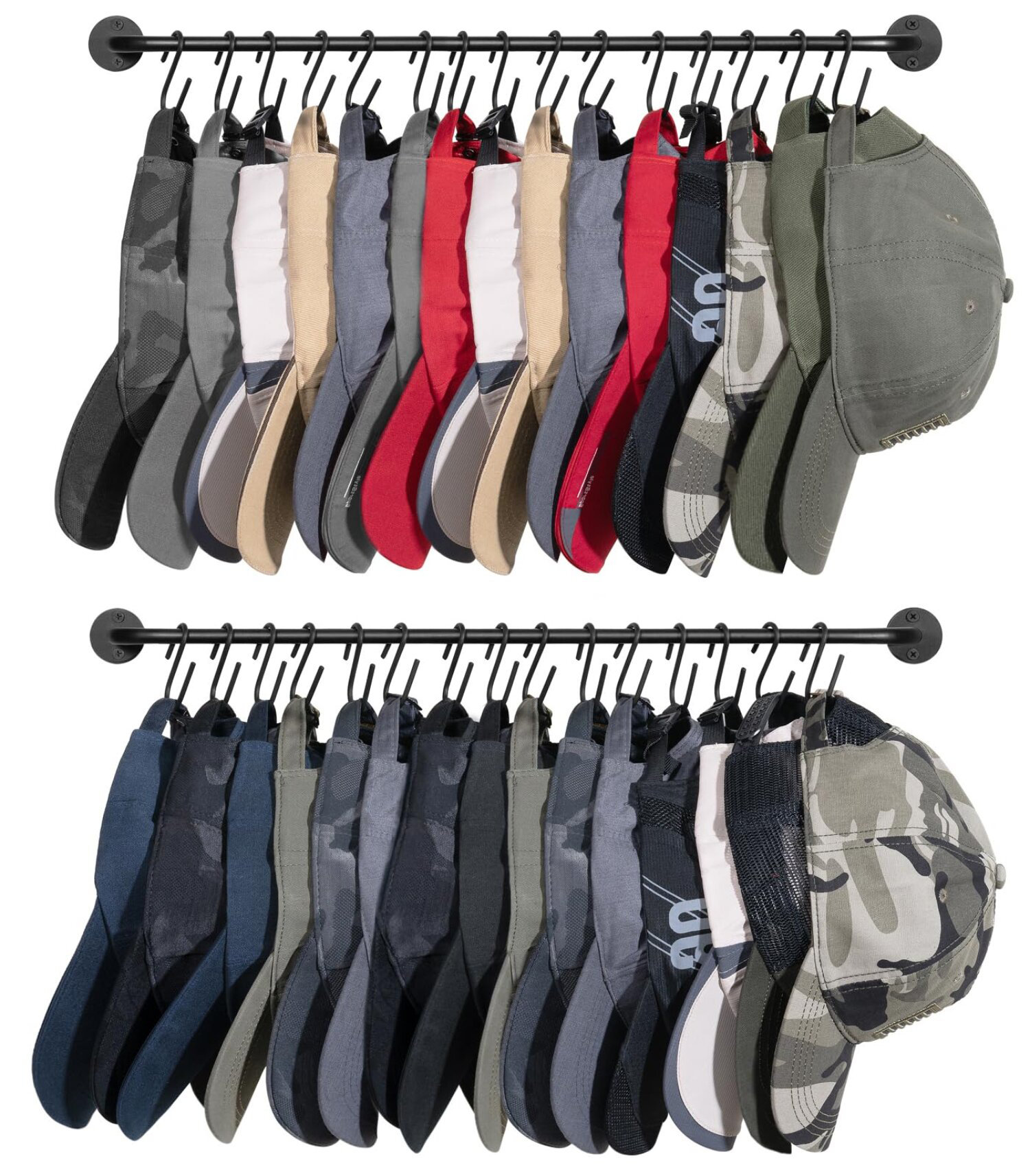 17 Stories Hat Racks, Stainless Steel Hat Organizer for Baseball Cap,6 ...