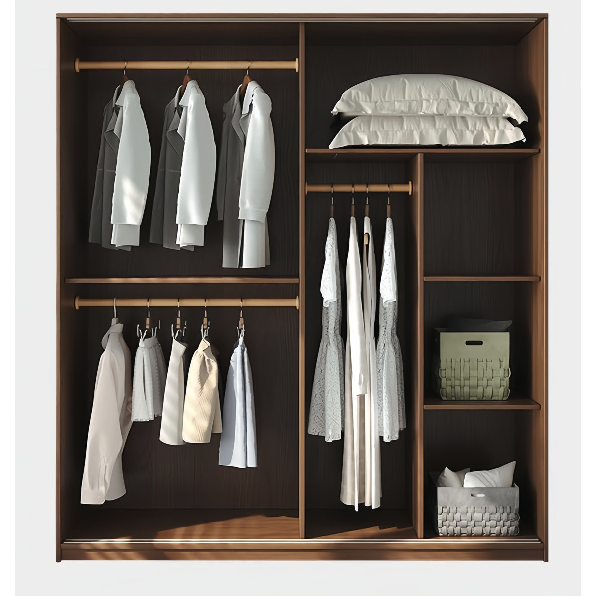 marlao Simple Retro Push And Pull Wardrobe | Wayfair