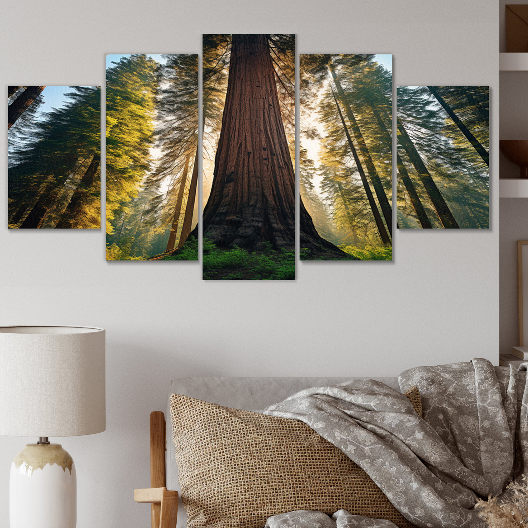 Millwood Pines 'Redwood Majesty Tree Forest I - Tree Redwood Wall Art ...