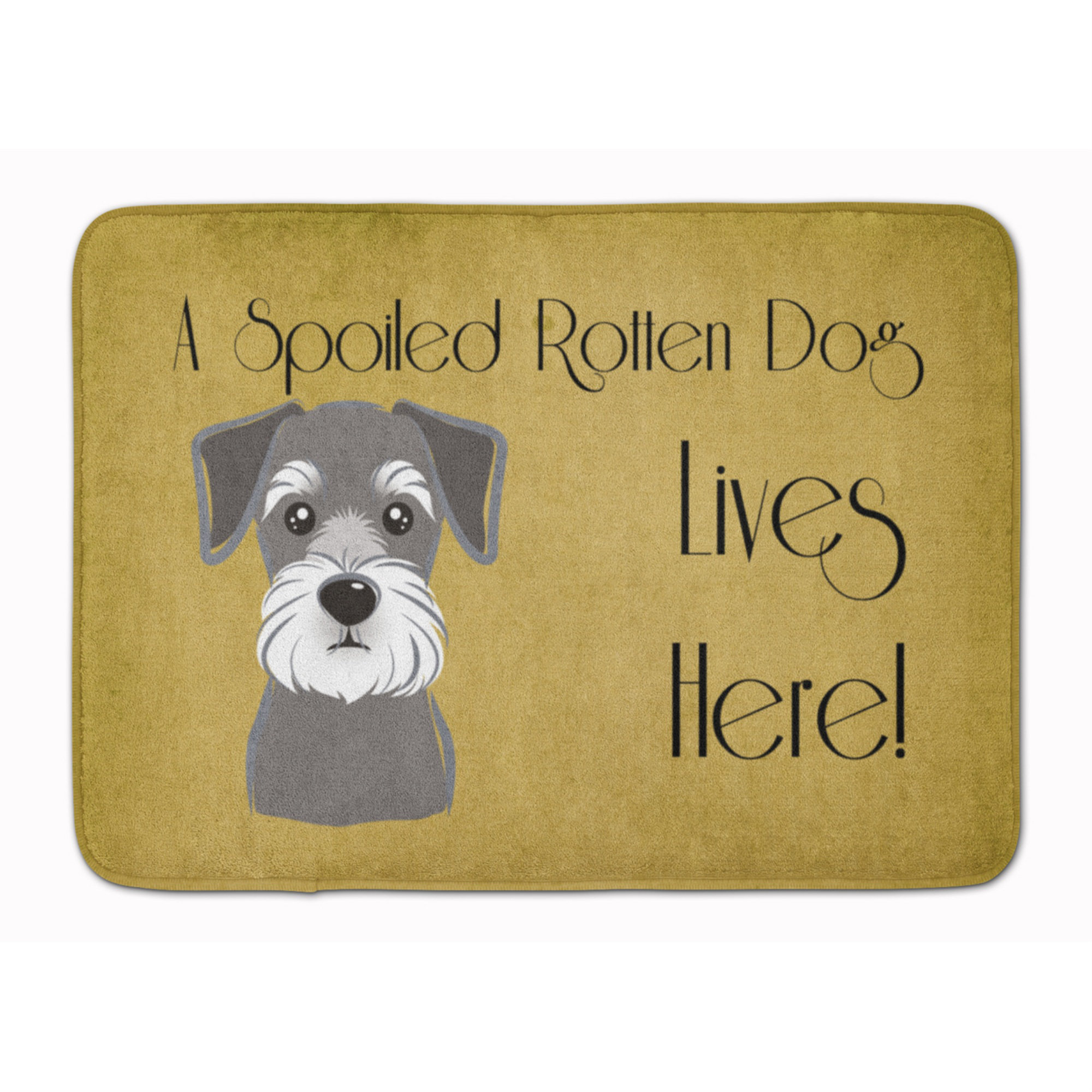 Winston Porter Schnauzer Spoiled Dog Lives Here Memory Foam Bath Rug ...