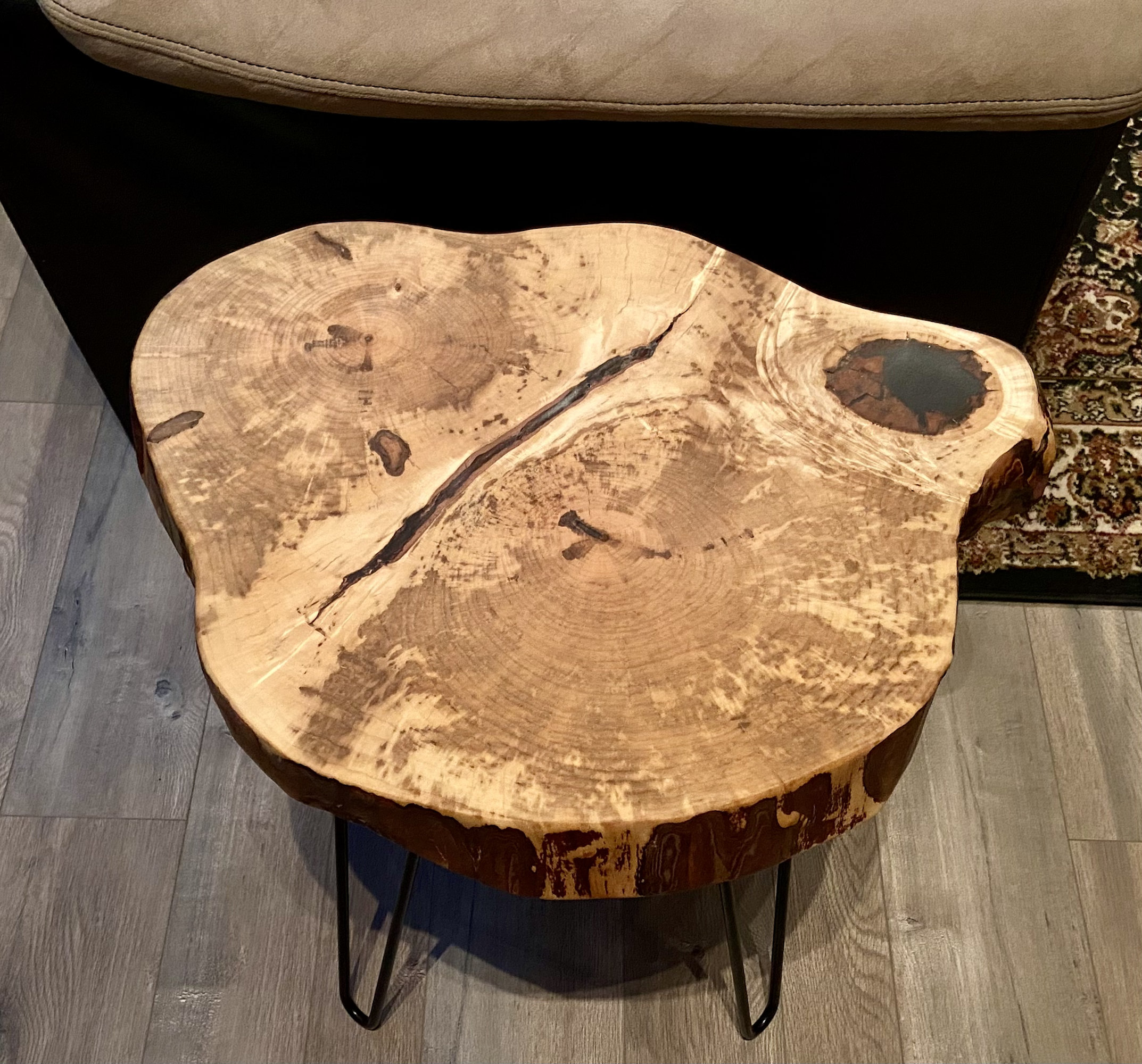 Foundry Select Round Live Edge Ambrosia Maple End Table - Wayfair Canada