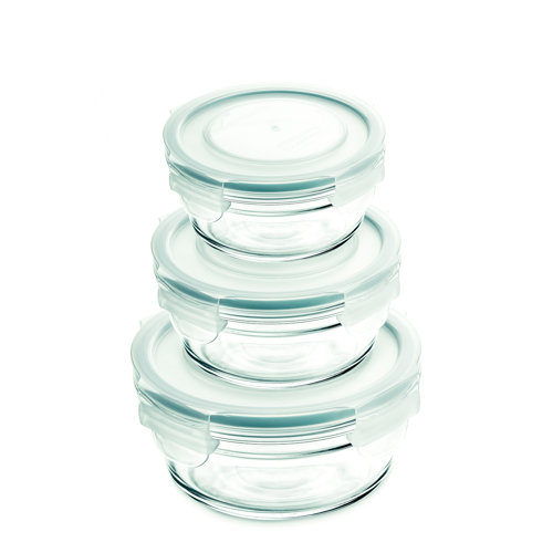 Glasslock Round 3 Container Food Storage Set & Reviews | Wayfair