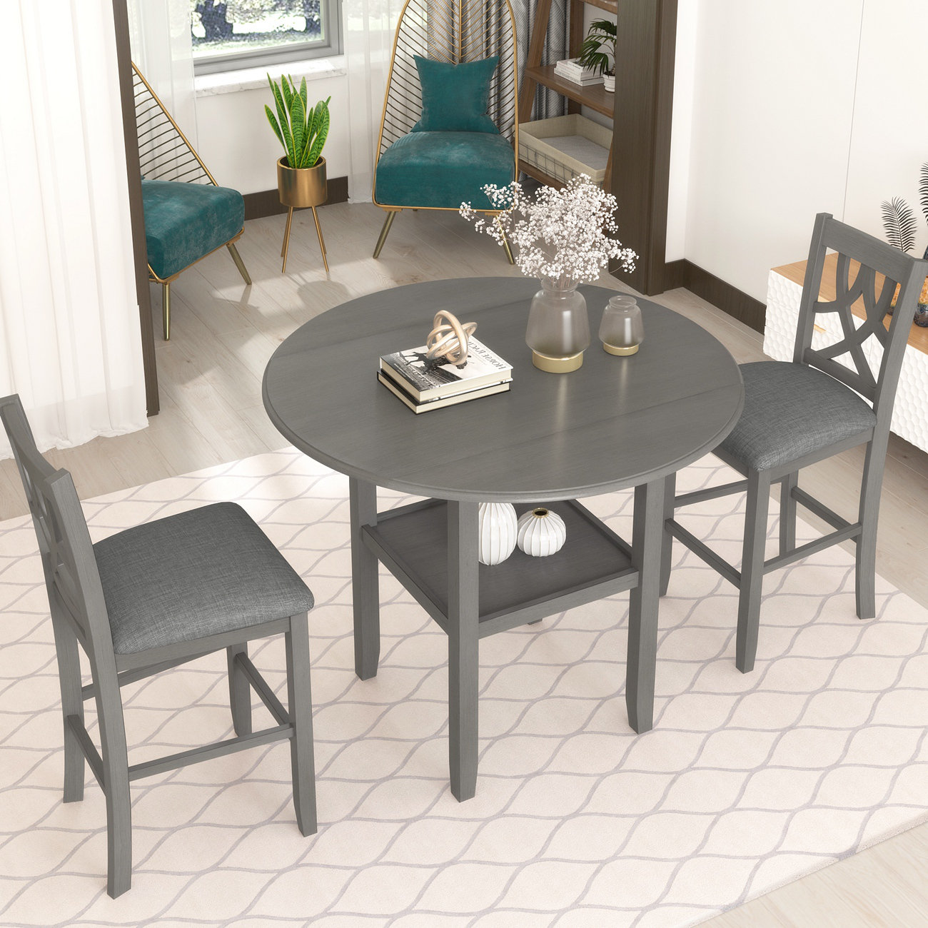 Fleur De Lis Living 3 Piece Dining Set Dining Table Set Kitchen Table ...