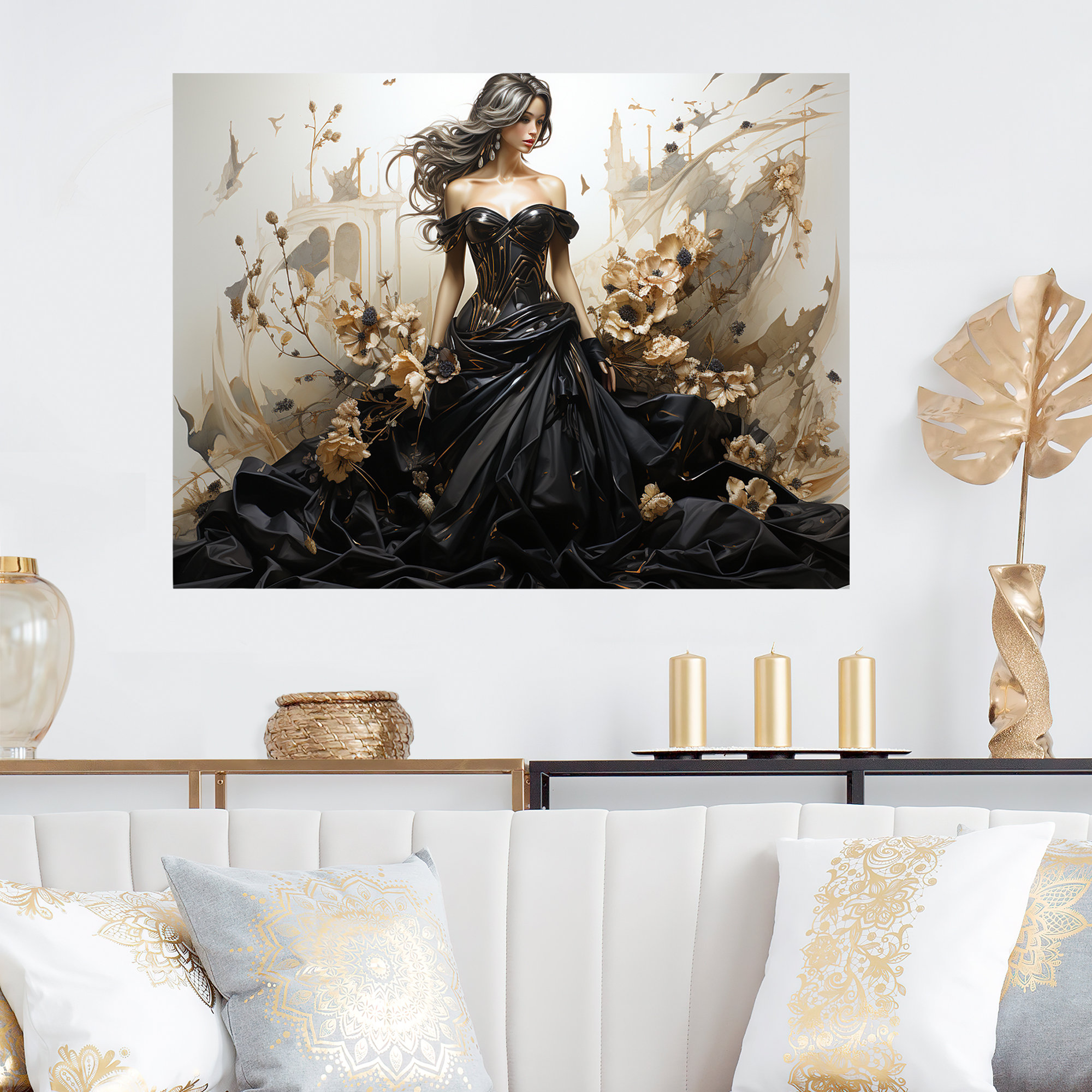 Lark Manor™ Black And Gold Haute Couture Fashion Masterpiece - Fashion ...