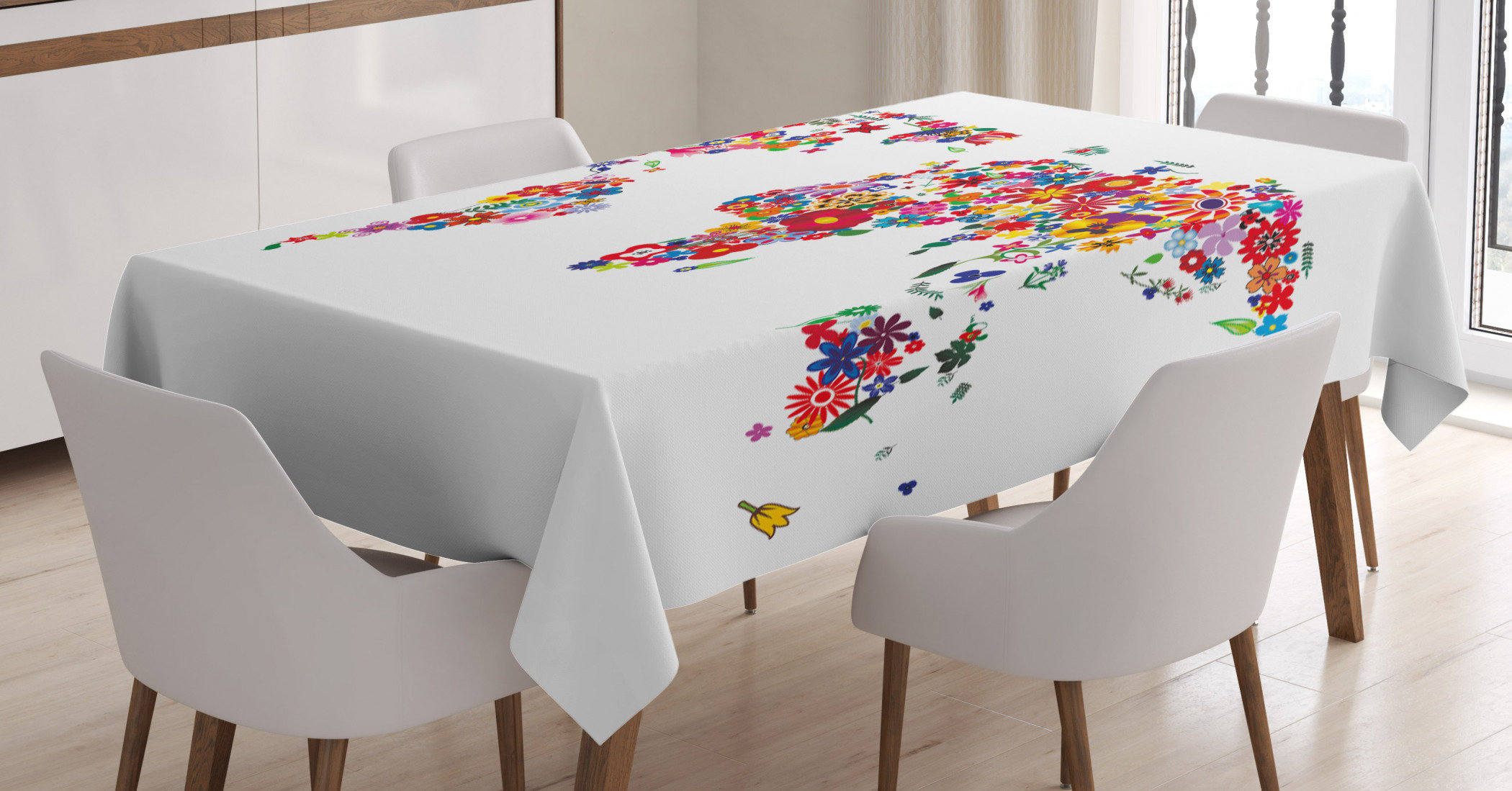 East Urban Home World Map Tablecloth | Wayfair