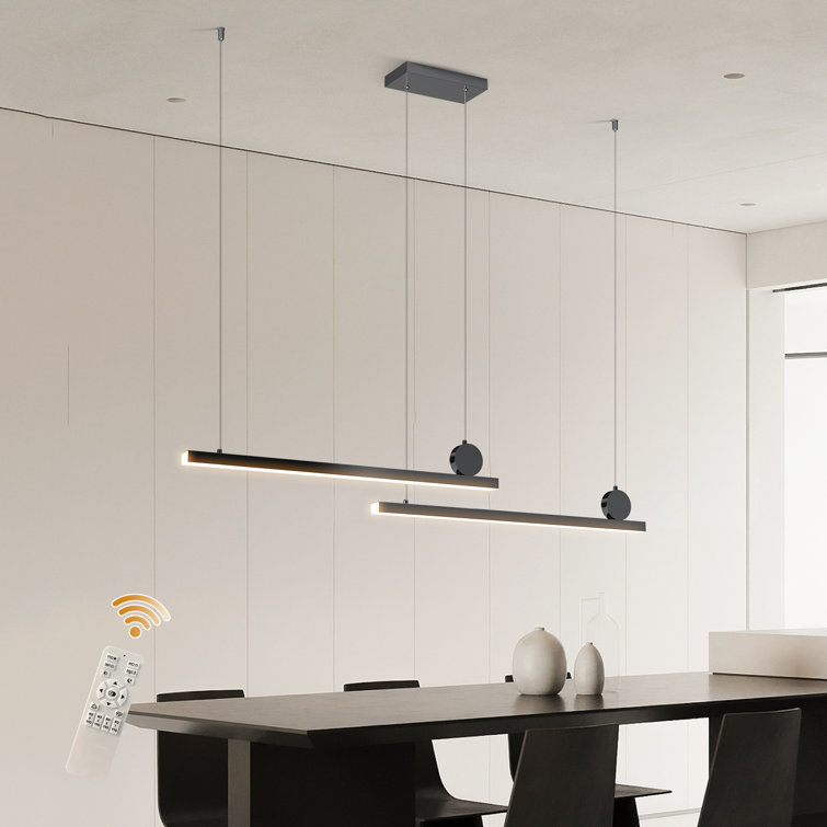 Wrought Studio 2 - Light Black LED Kitchen Island Pendant & Reviews ...