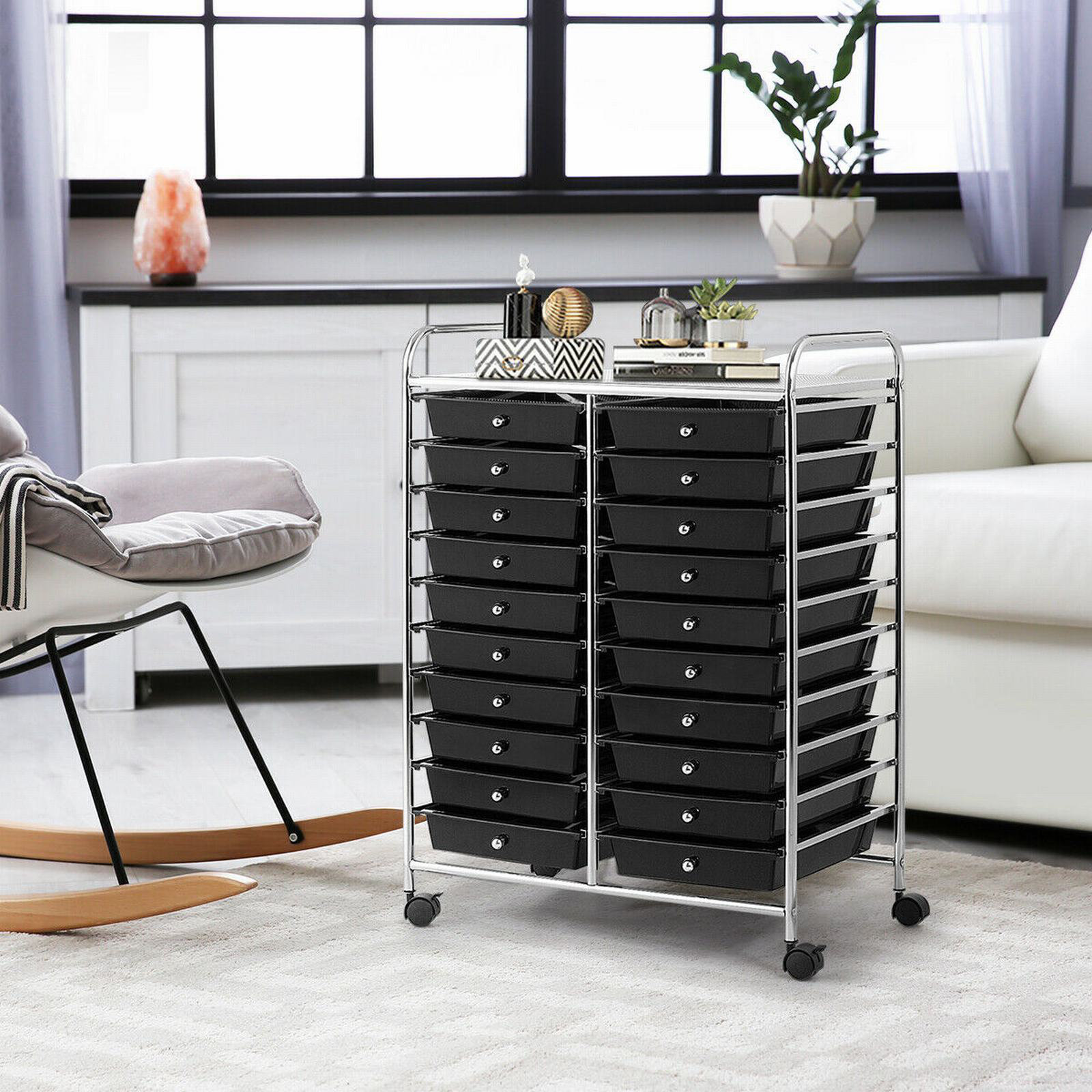 Calorful 20 Drawers Storage Rolling Cart Studio Organizer | Wayfair