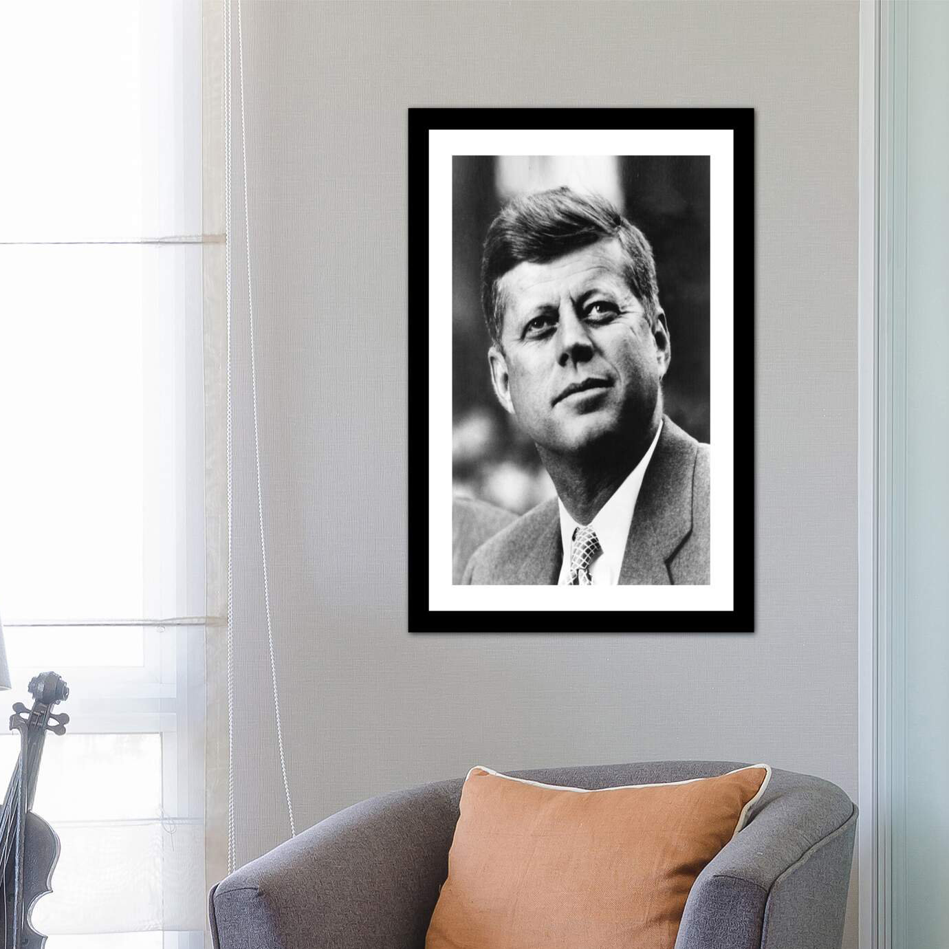 East Urban Home John F Kennedy JFK Portrait - Picture Frame Fine Art ...