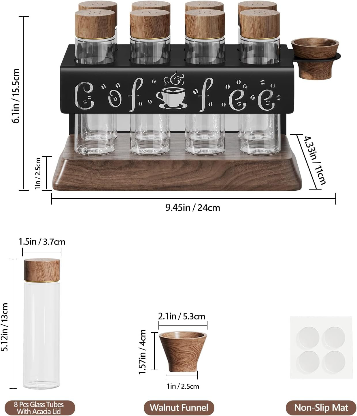 CHUANGWENYI Single Dose Coffee Bean Storage Tubes With One-Way Exhaust ...